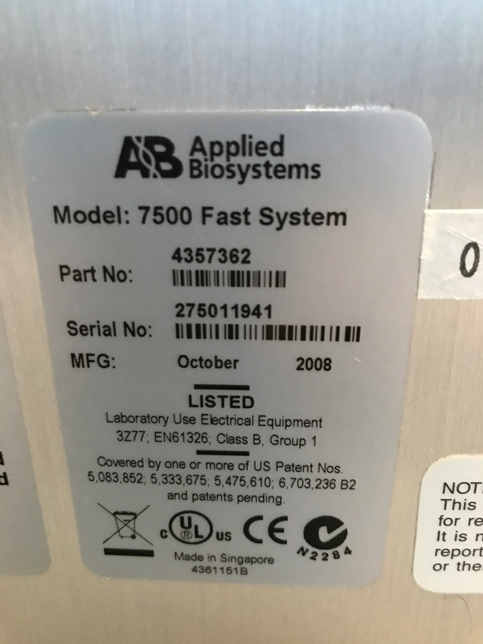 Applied Biosystems 7500 Fast Real-Time PCR System 4357362 – NTC Tech
