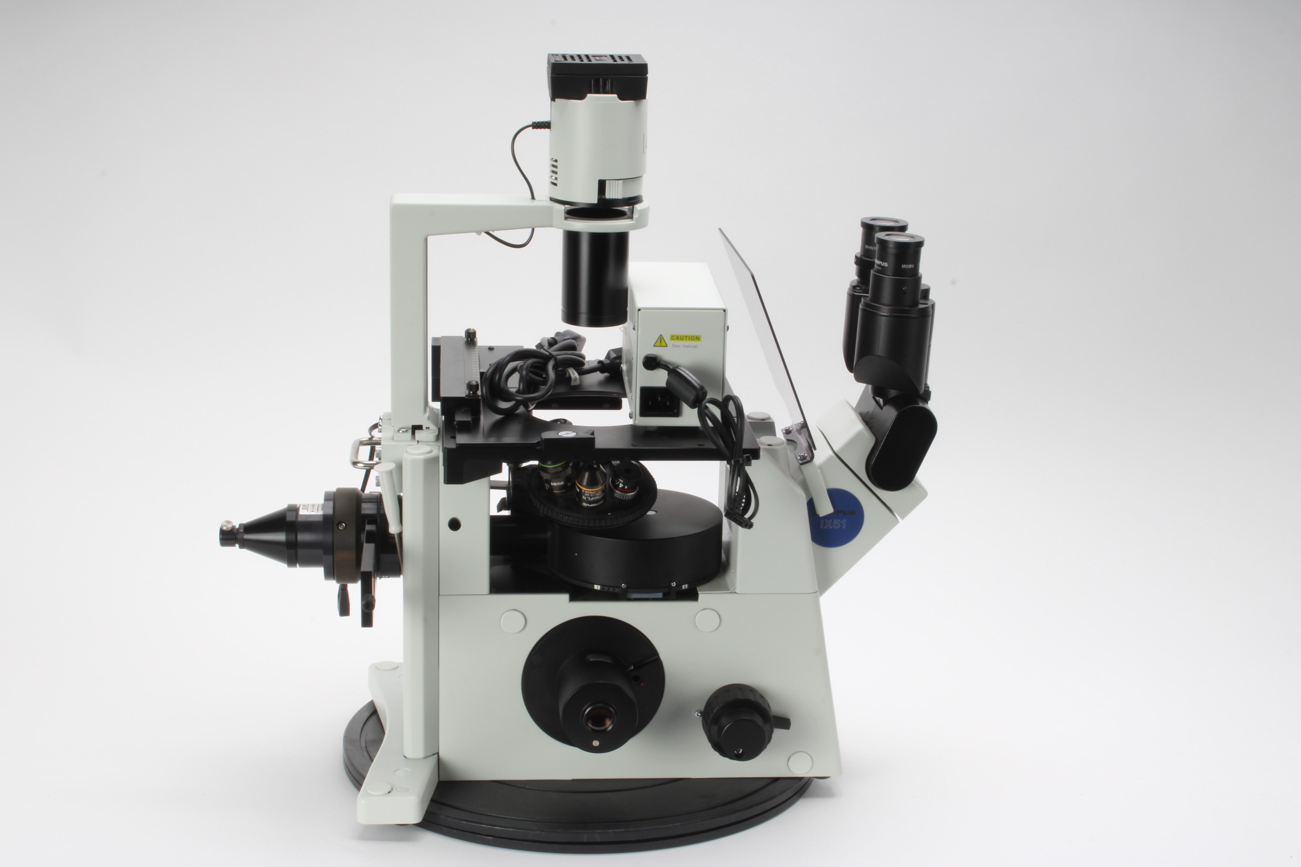 Olympus IX51 Inverted Fluorescence Microscope w/ 4xObjectives and Acce ...