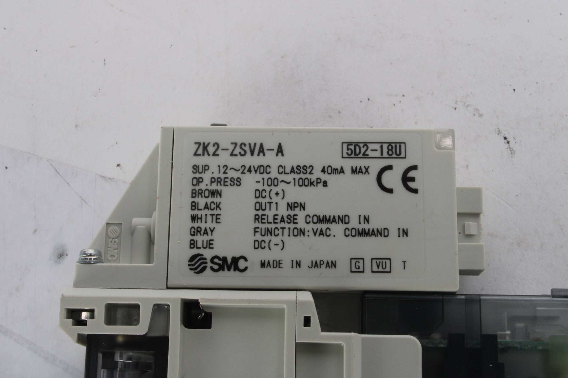 SMC ZK2-ZSVA-A Vacuum Pressure Switch and Vacuum Generator ZK2B10K5KW ...