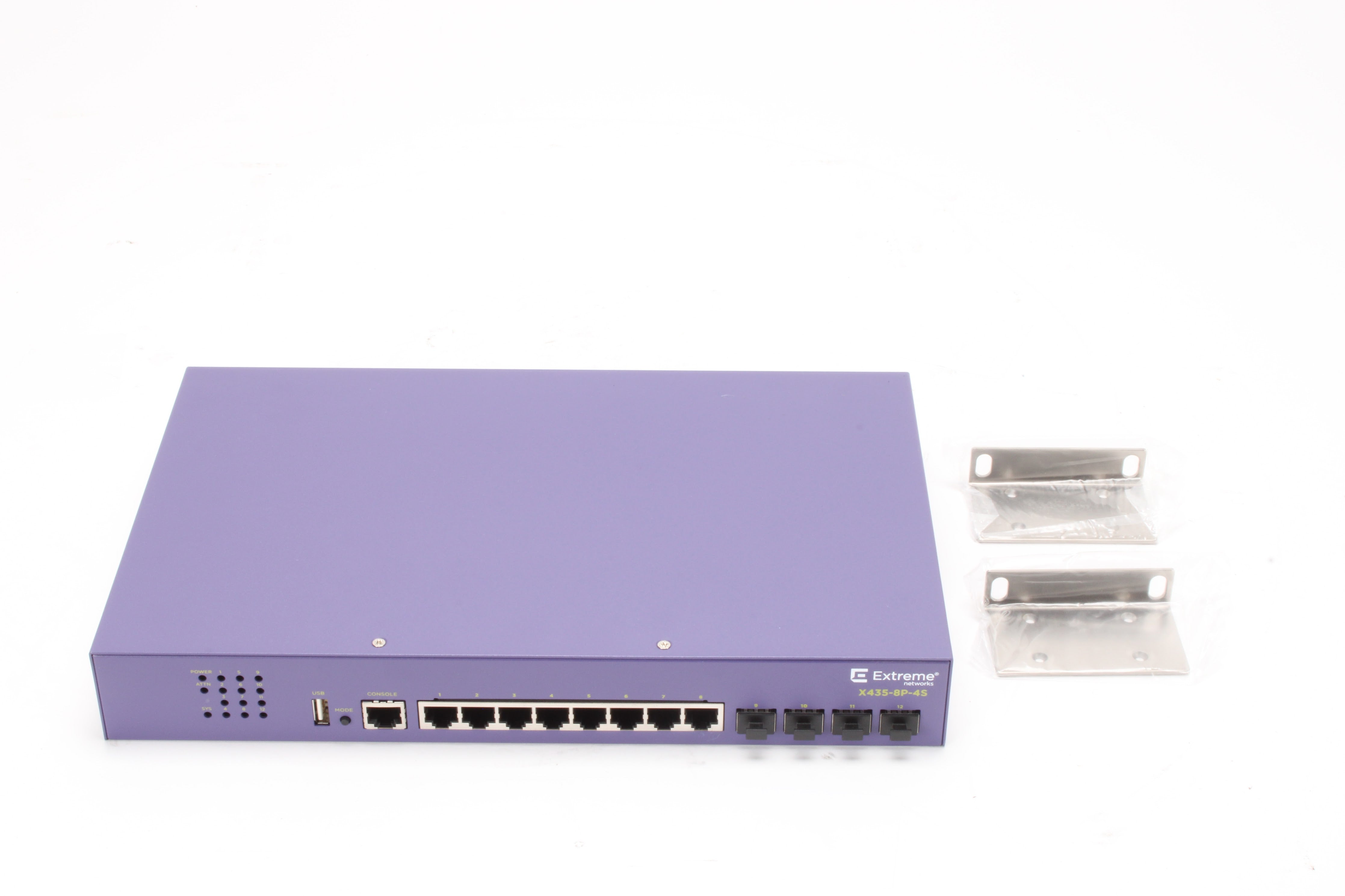 Extreme Networks X435-8P-4S 8-Port Managed Network Switch With Rack Ea ...
