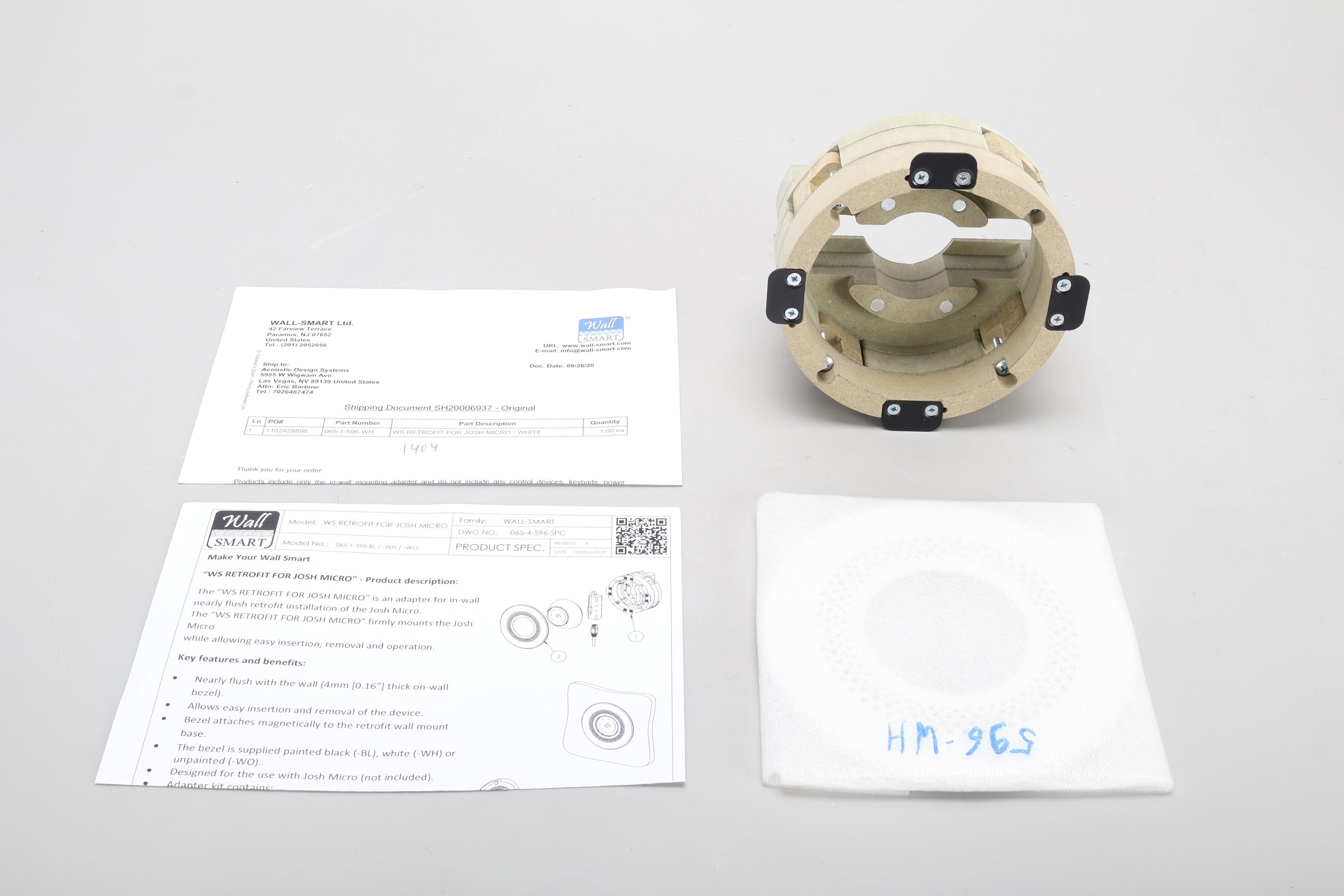 Wall-Smart 065-1-596-WH In-Wall Flush Mount Bracket – NTC Tech