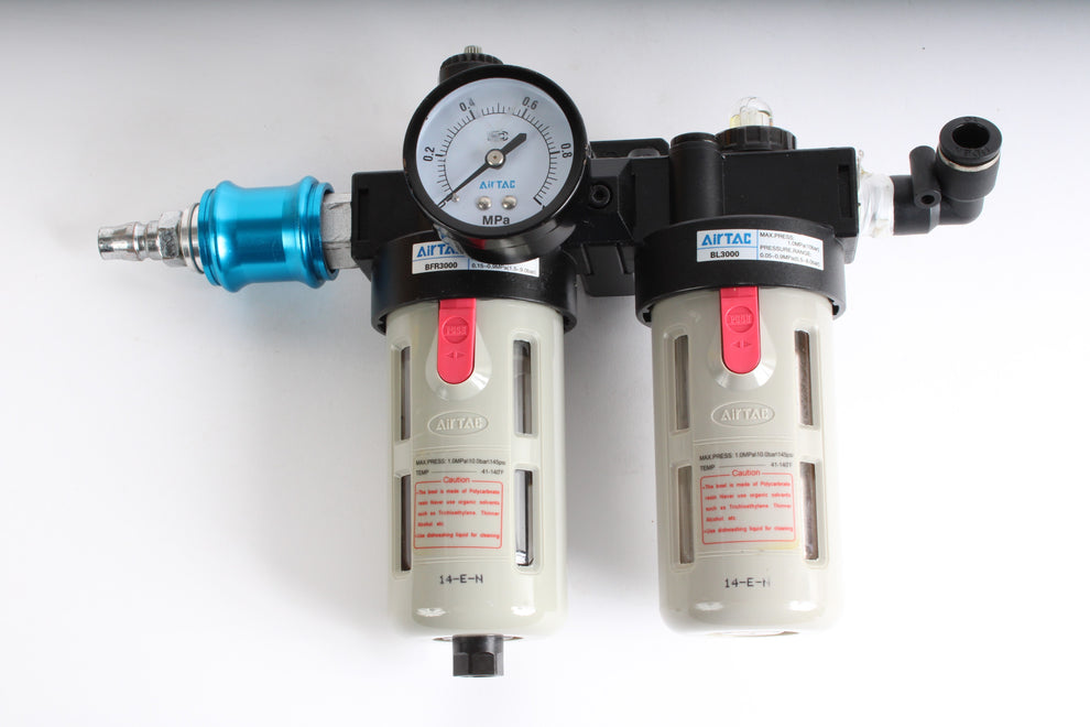 Airtac BFR4000 Air Filter Regulator / BL4000 Air Lubricator W/ Gauge ...