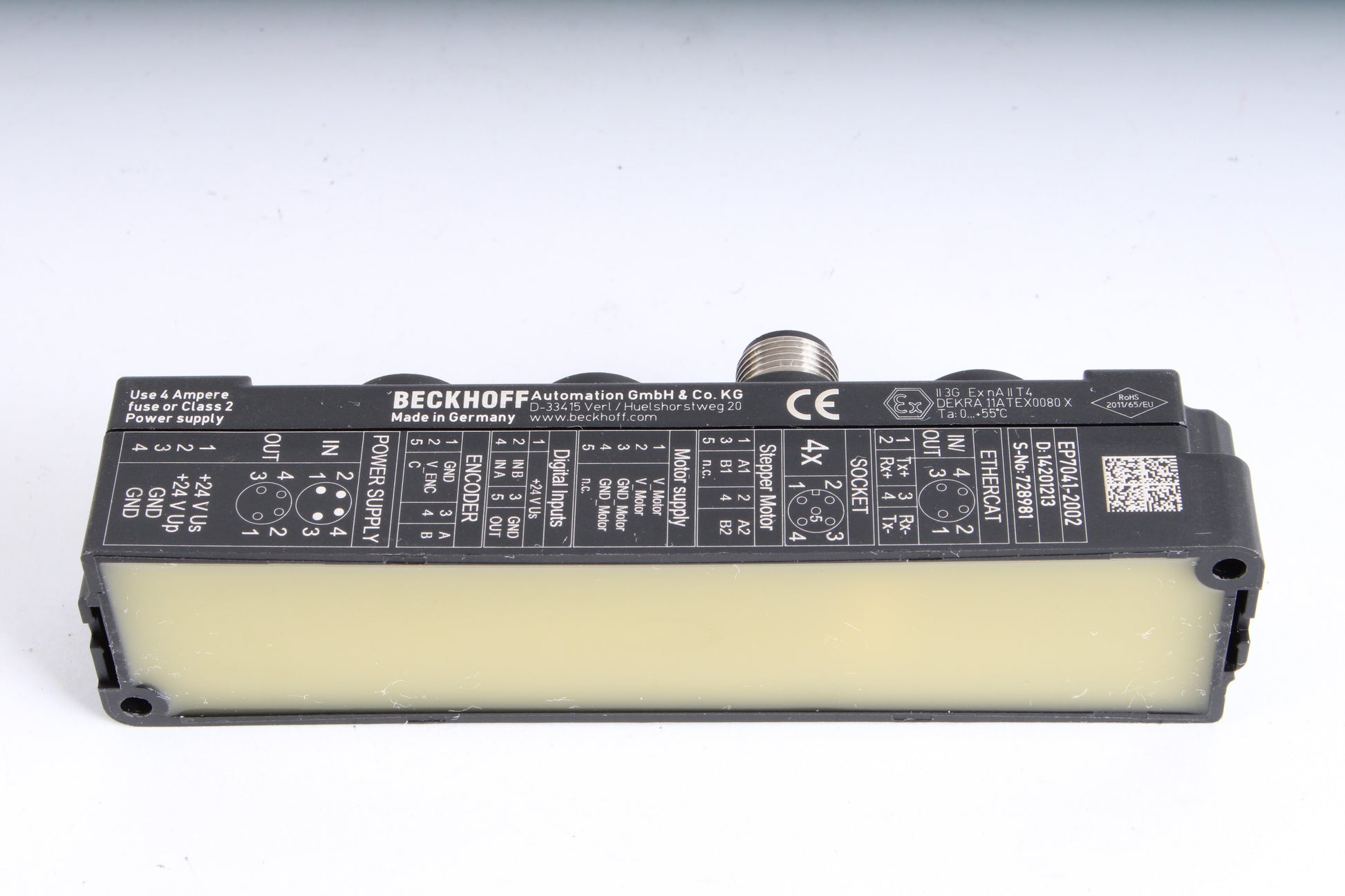 Beckhoff EP7041-2002 EtherCAT Box, 1-Channel Motion Interface Stepper – NTC Tech