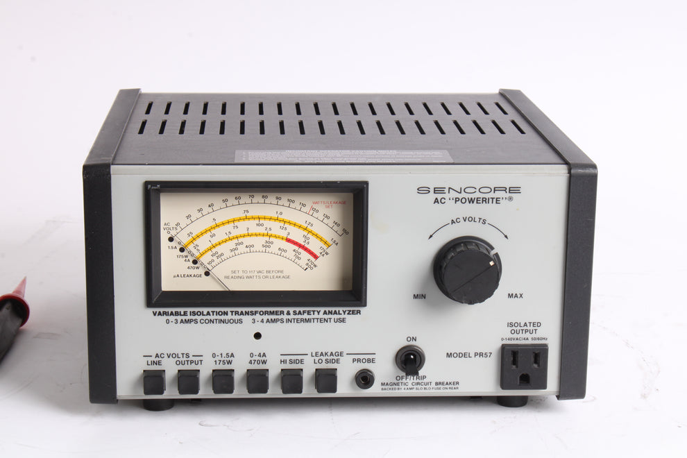 Sencore PR57 AC Powerite Variable Isolation Transformer and Safety Ana ...