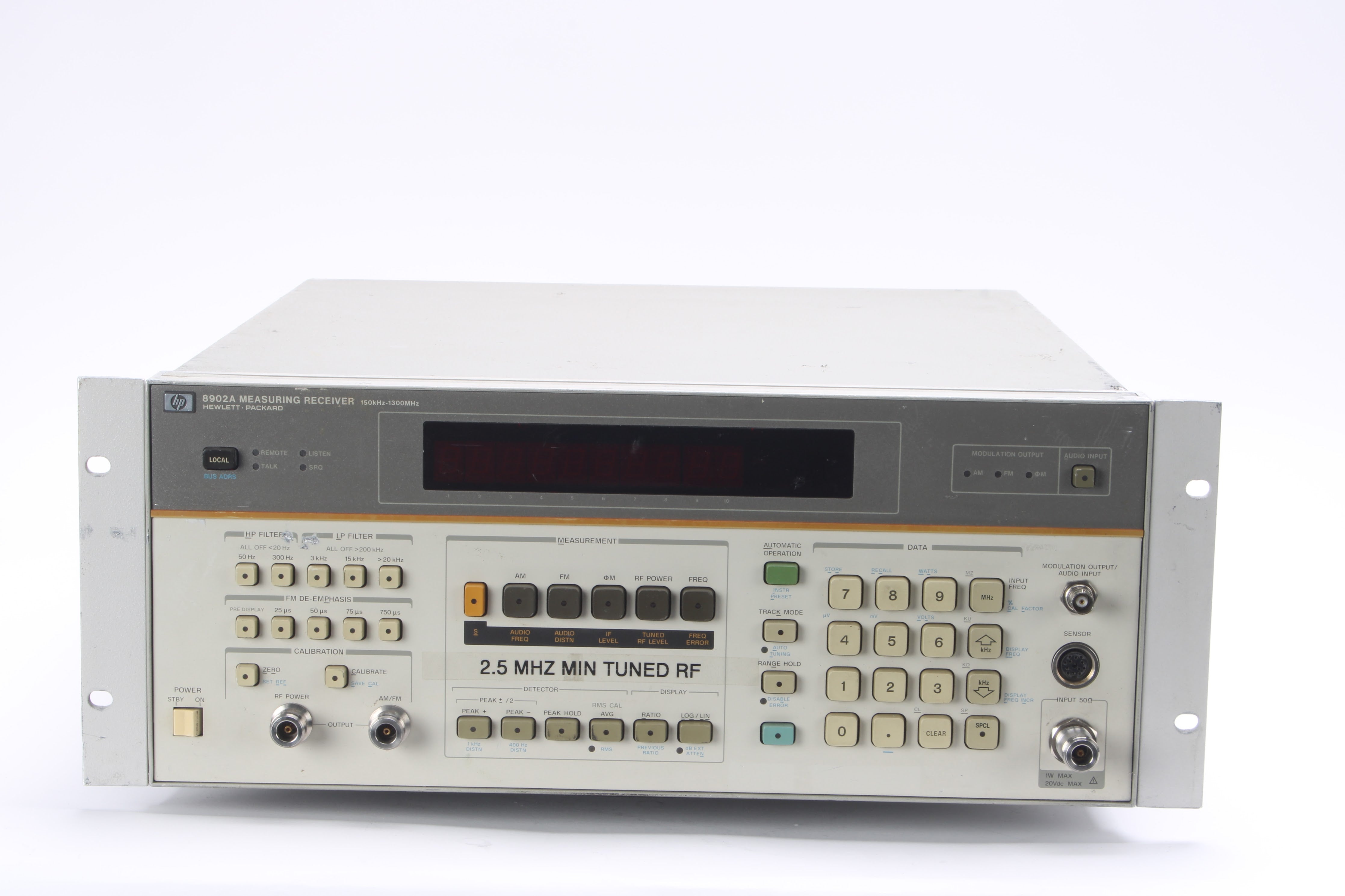 HP / Agilent 8902A Measuring Receiver 150kHz - 1300MHz Rack Mount – NTC ...