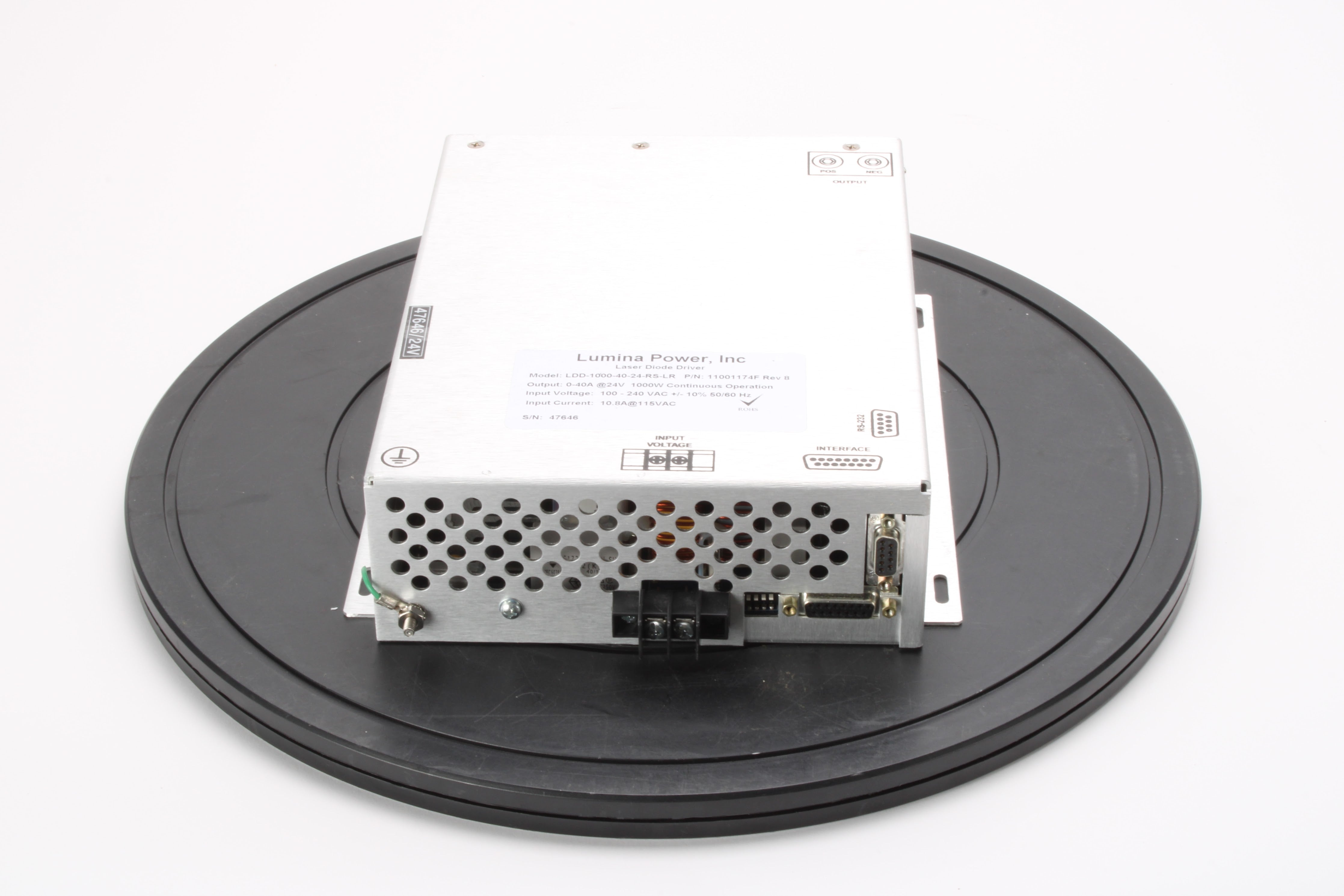 Lumina Power LDD-1000-40-24-RS-LR Laser Diode Driver P/N 11001174F Rev ...