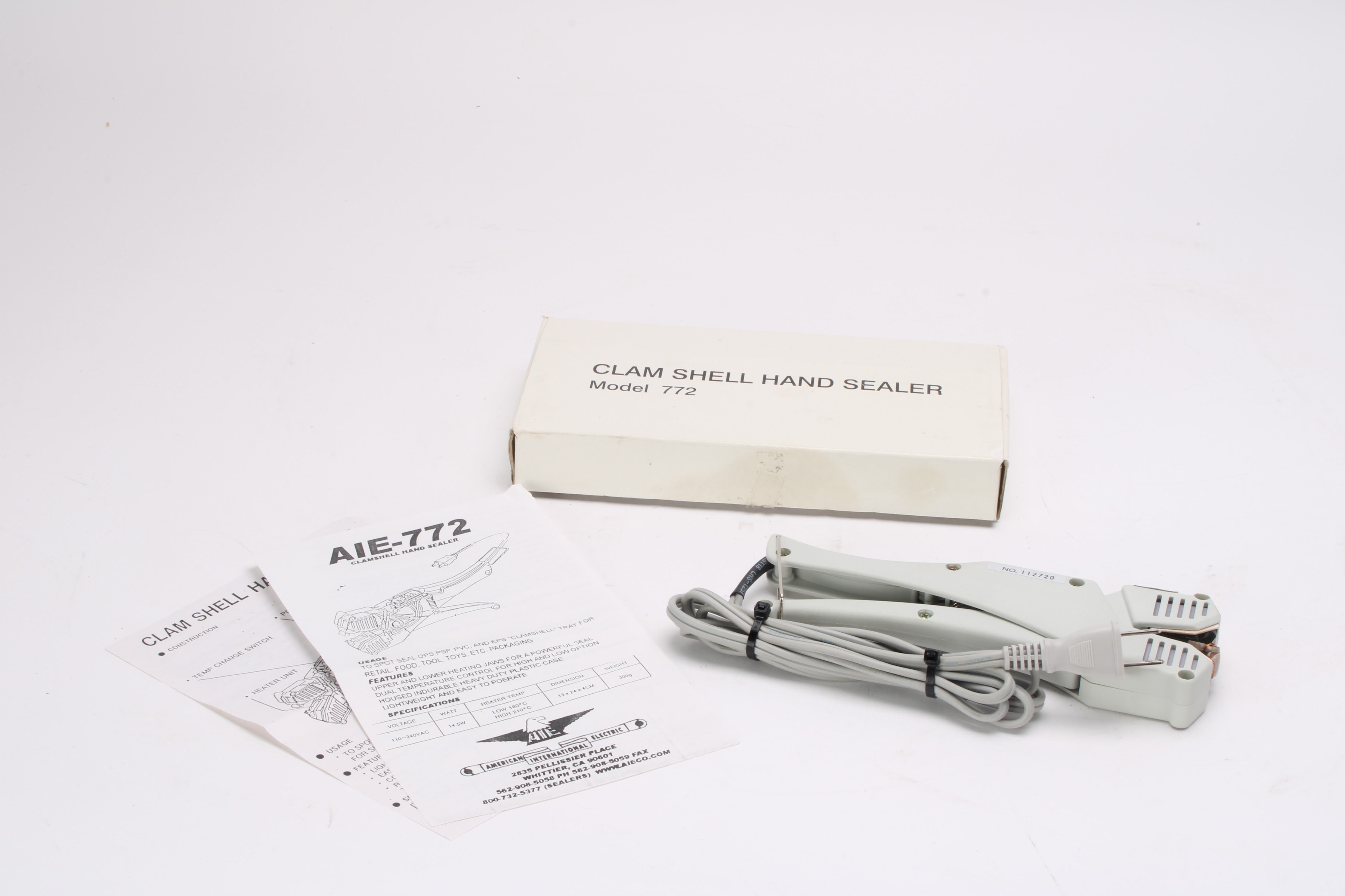 American International Electric AIE-772 Clam Shell Sealer - New Open B ...