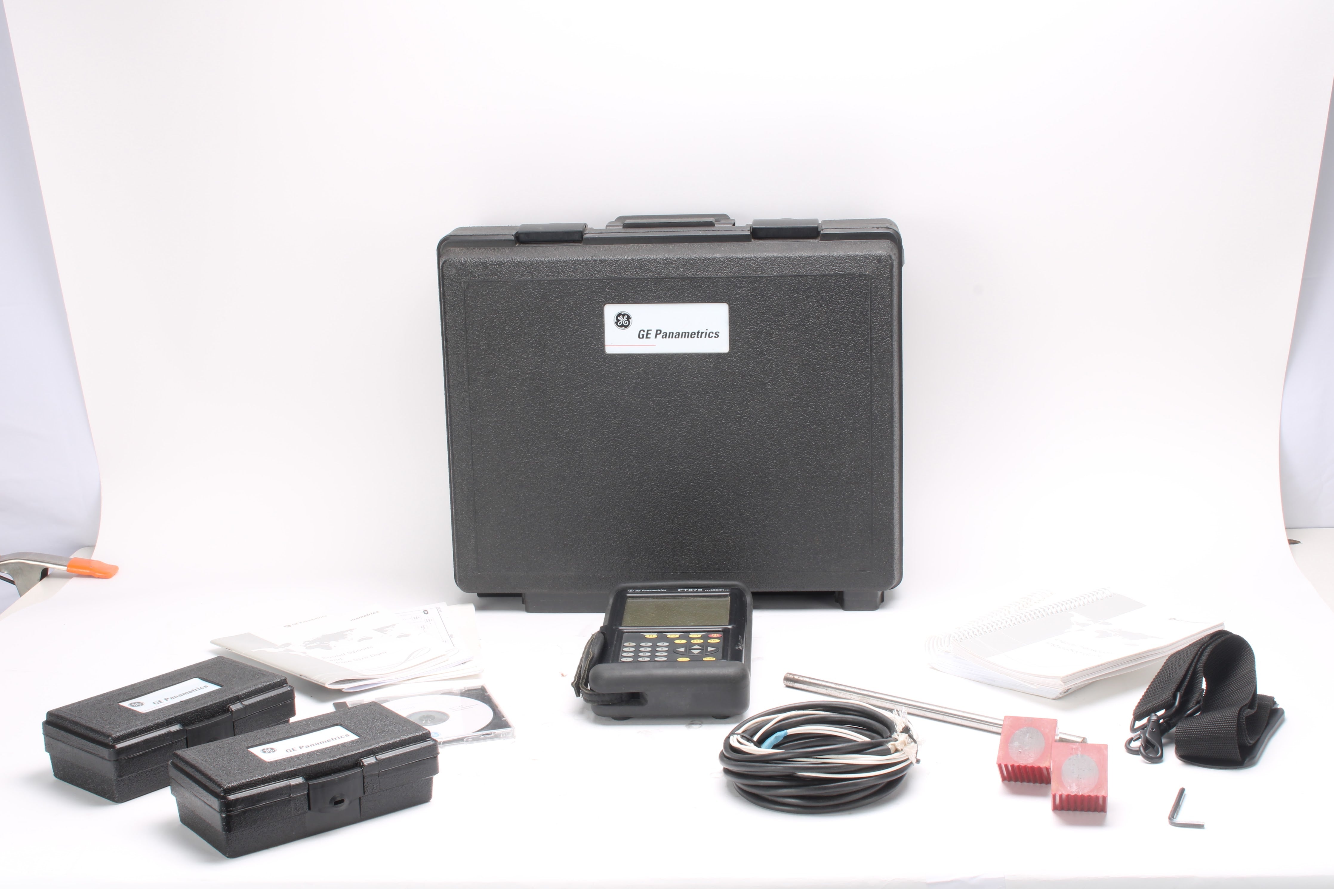 GE PT878 Panametrics Liquid Flowmeter With PTBK-THICKNESS + 2x WTA-1 T ...