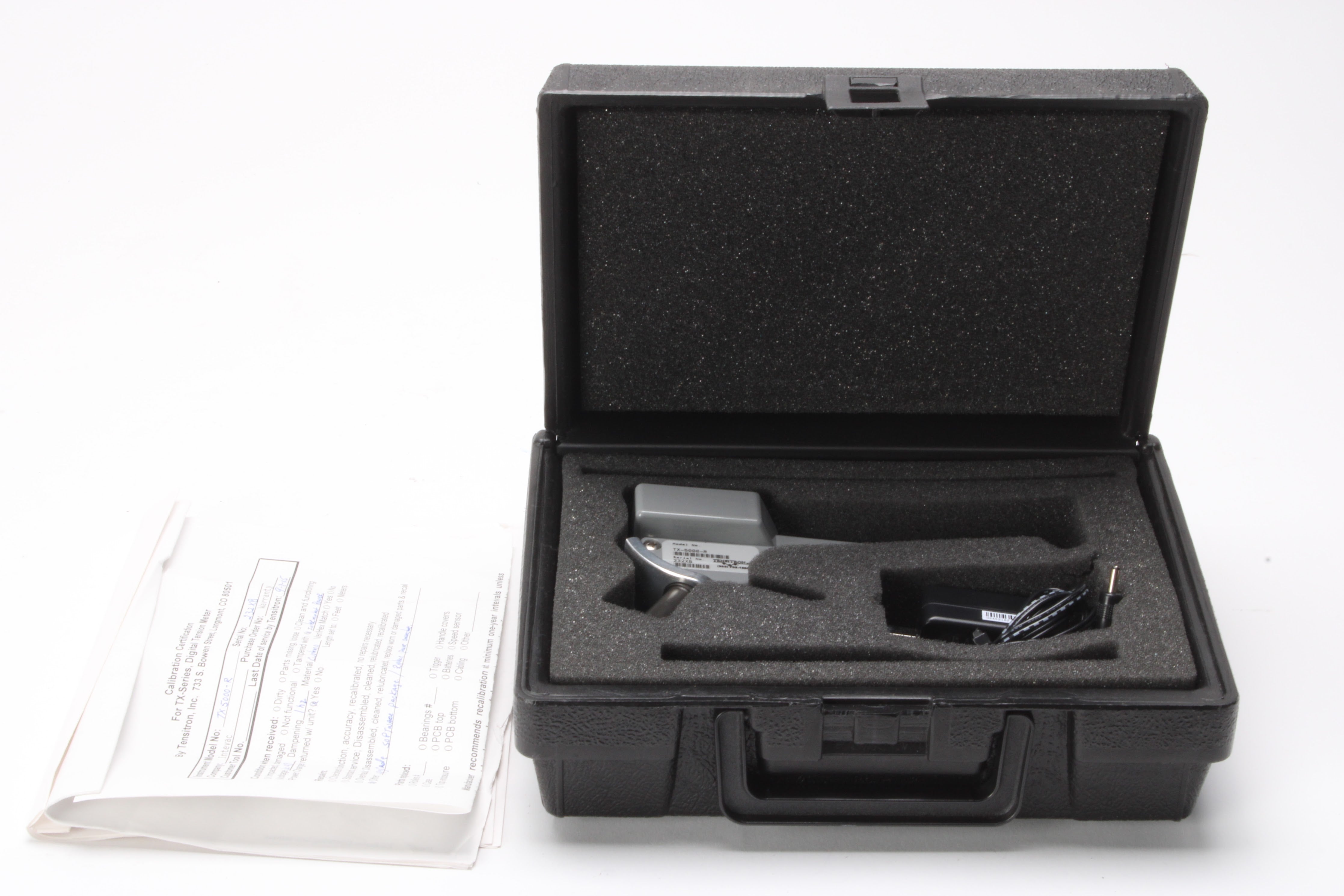 Tensitron TX-5000-R Tension Meter With Power Supply, Case, and Manual ...