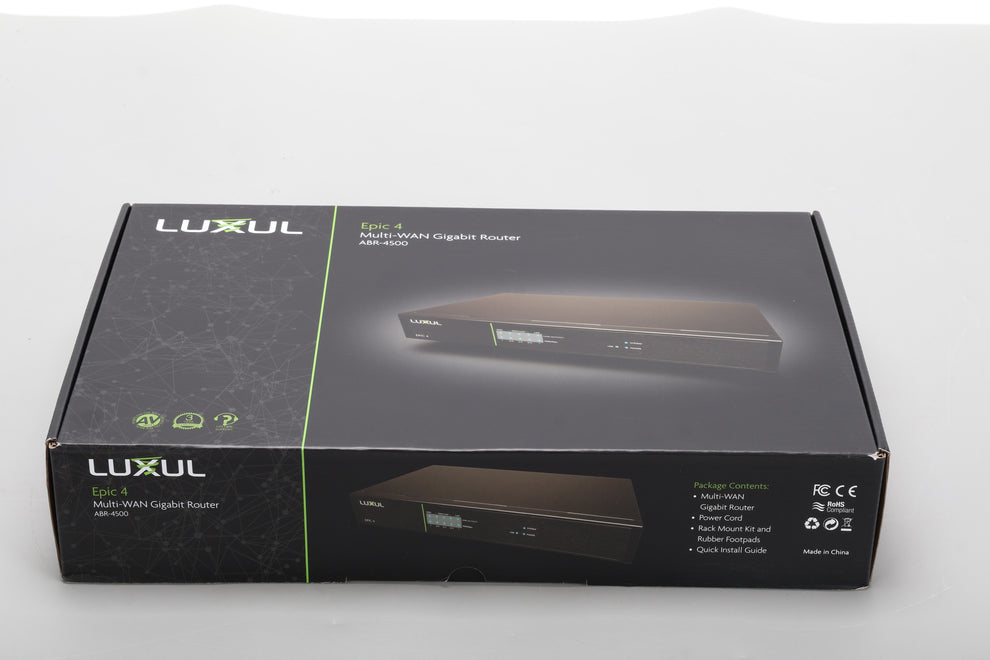 Luxul ABR-4500 Epic 4 Multi-WAN Gigabit Router 655003920161 - New Open ...