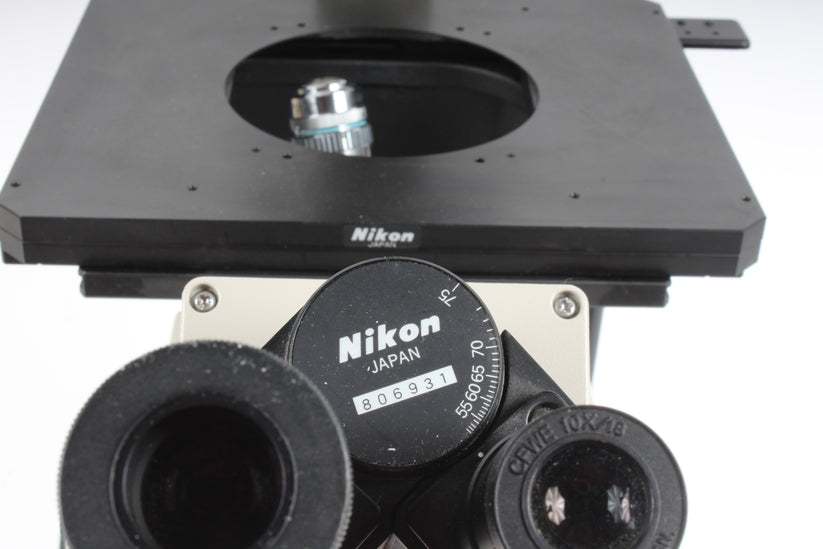 Nikon Diaphot Inverted Phase Contrast Microscope W/ Objectives & Eyepi ...