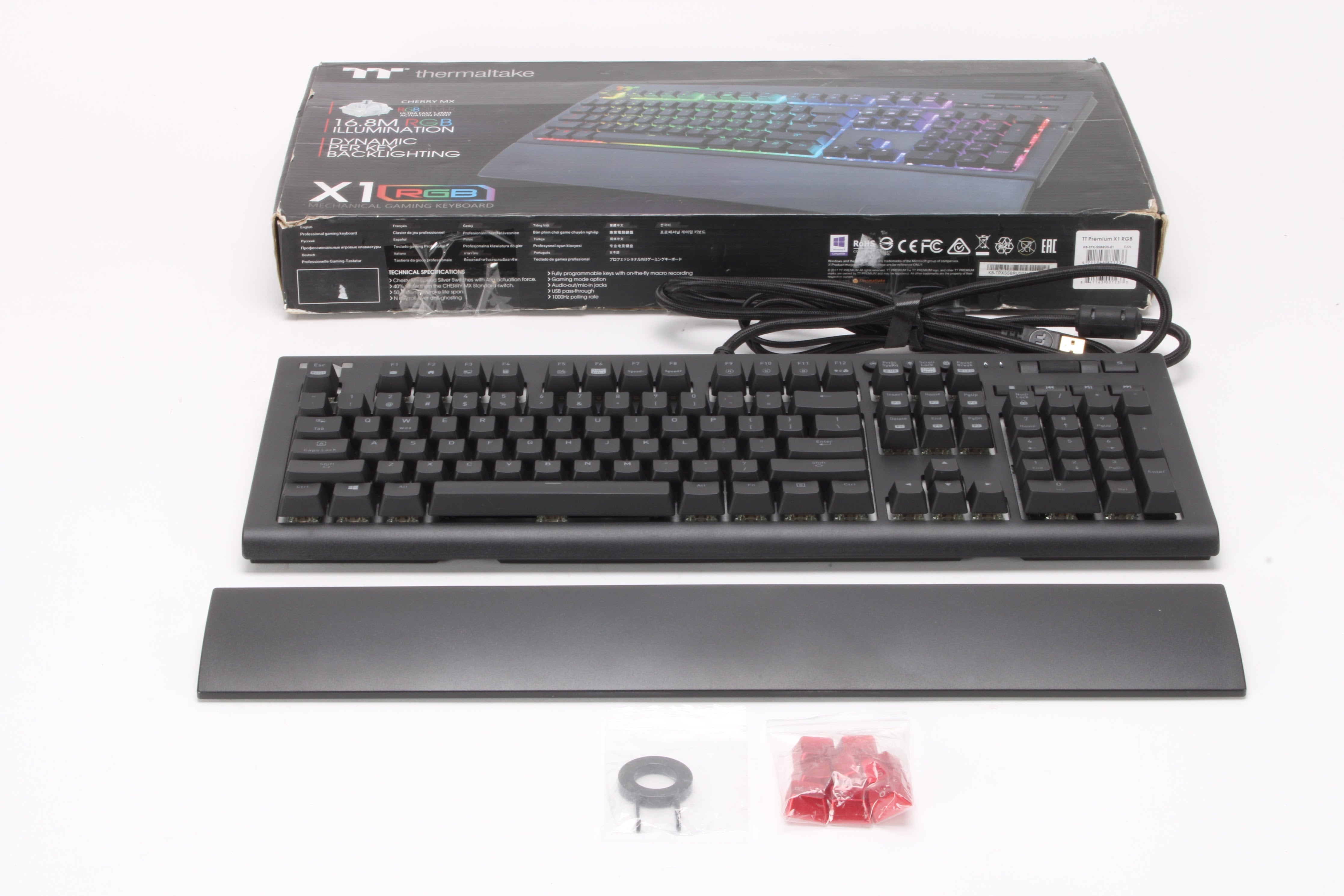 Thermaltake TT KB-TPX RGB Mechanical Gaming Keyboard KB-TPX-SSBRUS-01 ...