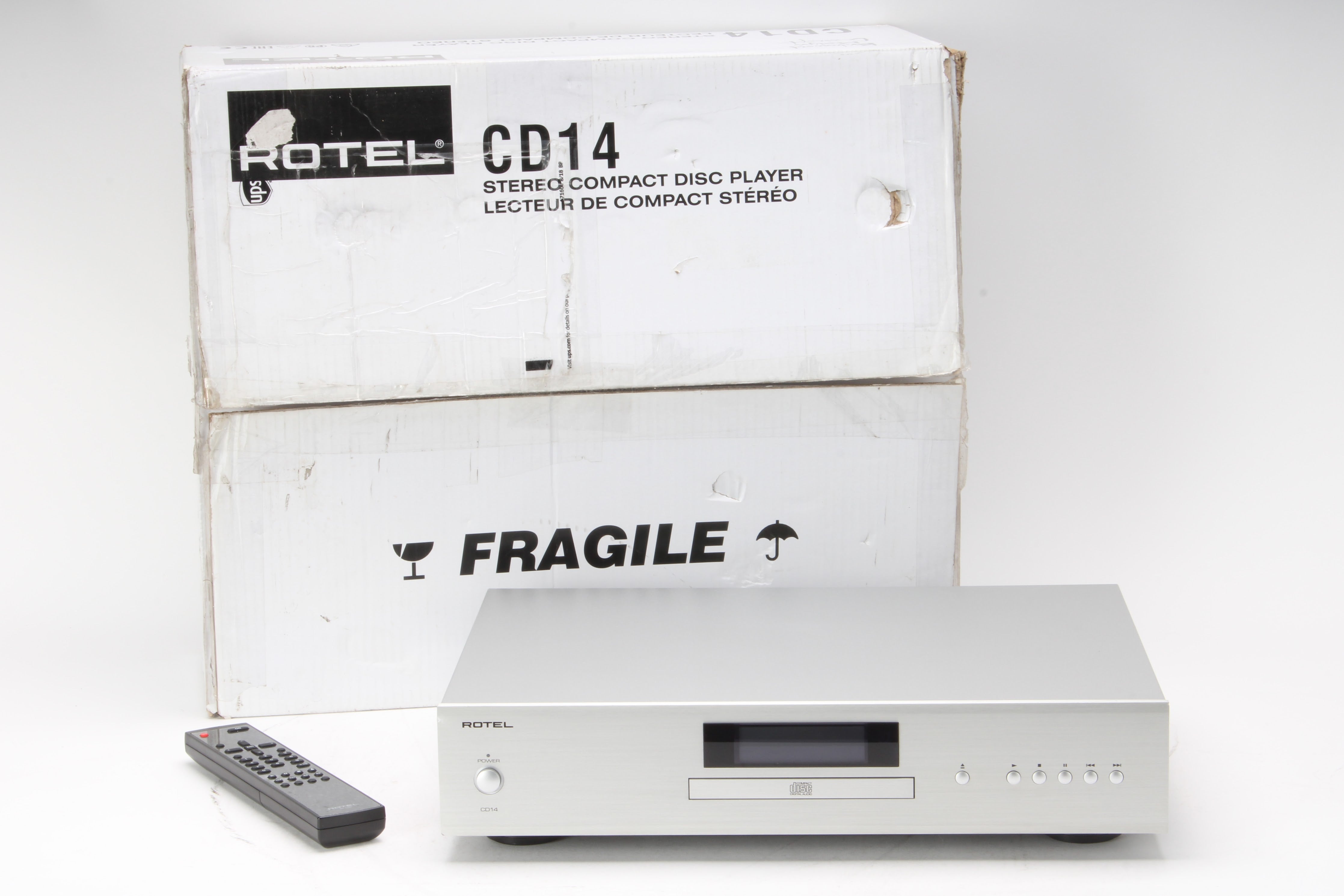Rotel CD-14 Silver Stereo CD Player With Remote Control and Original B ...