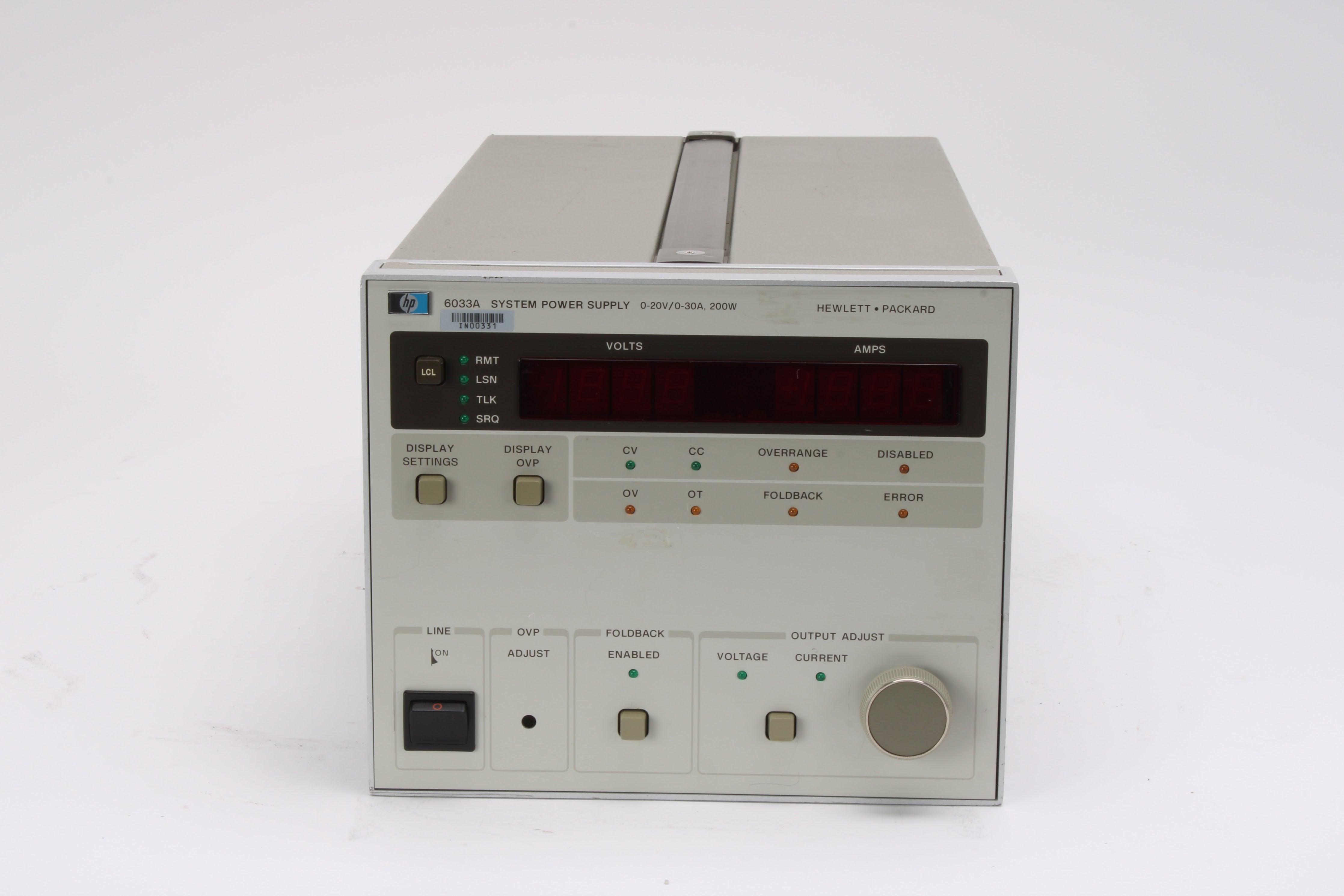 HP 6033A 0-20V, 0-30A System Autoranging DC Power Supply – NTC Tech