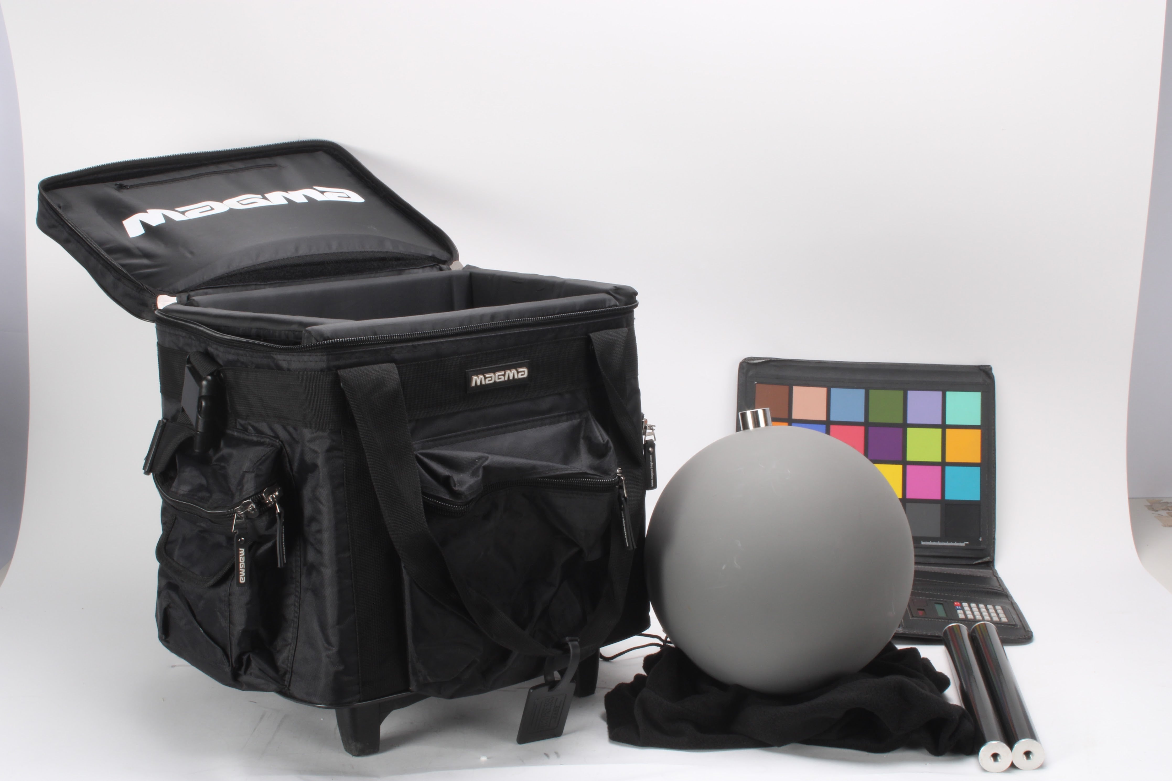 VFX HDRI 25cm Half Mirror & Grey Ball W/ Magma LP-Bag 100 Trolley Case ...