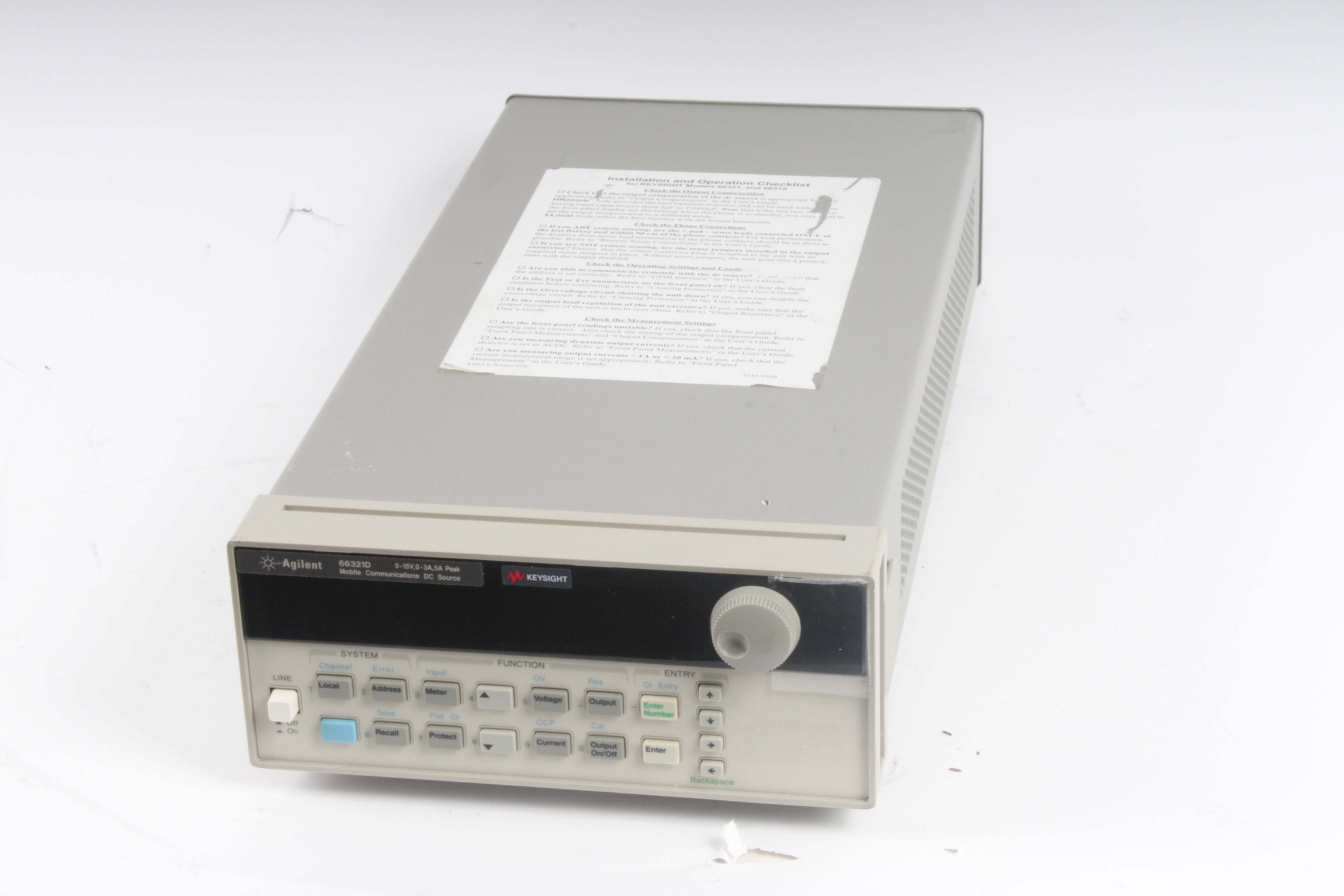 Agilent 66321D Mobile Communications DC Source - AS IS – NTC Tech