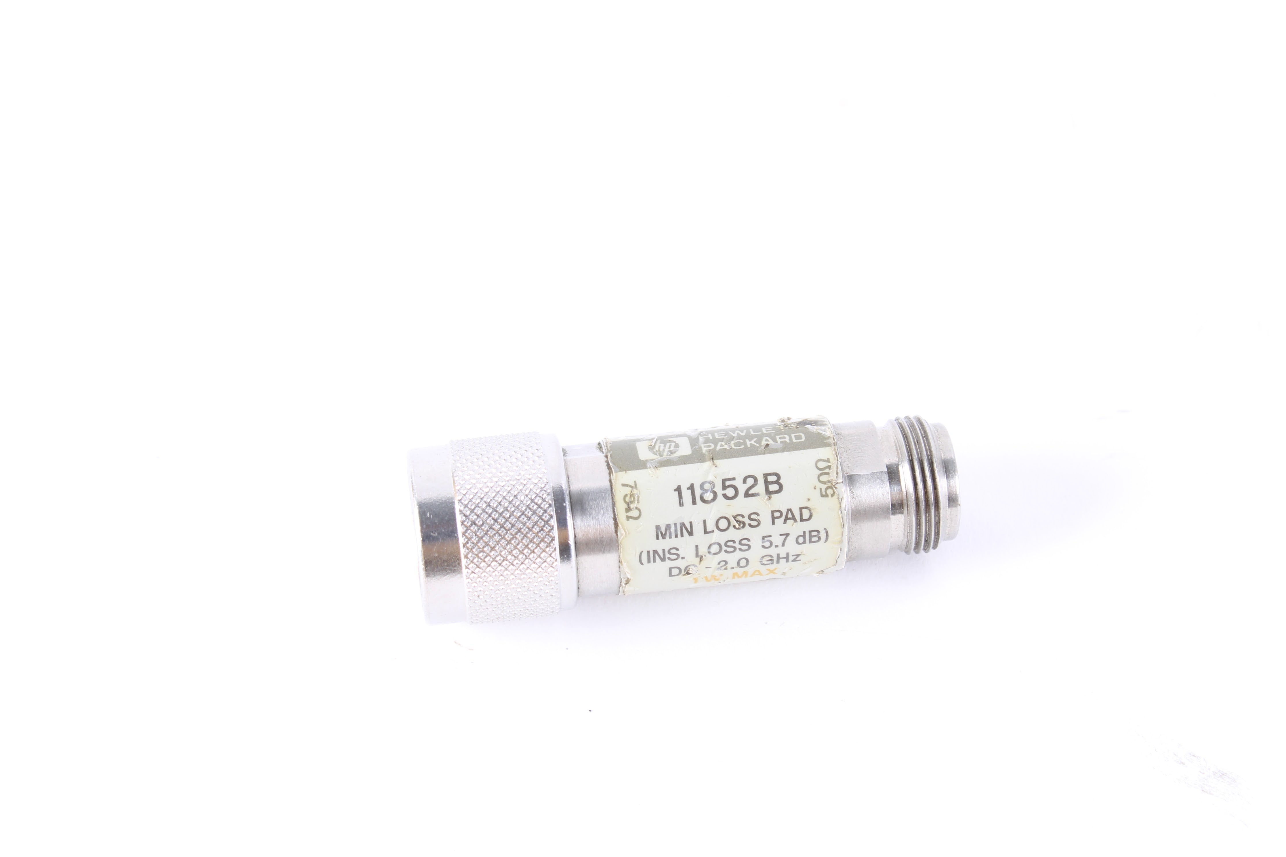 HP Hewlett Packard 11852B Adapter, 50-Ohm Type-N (f) to 75-Ohm Type-N ...