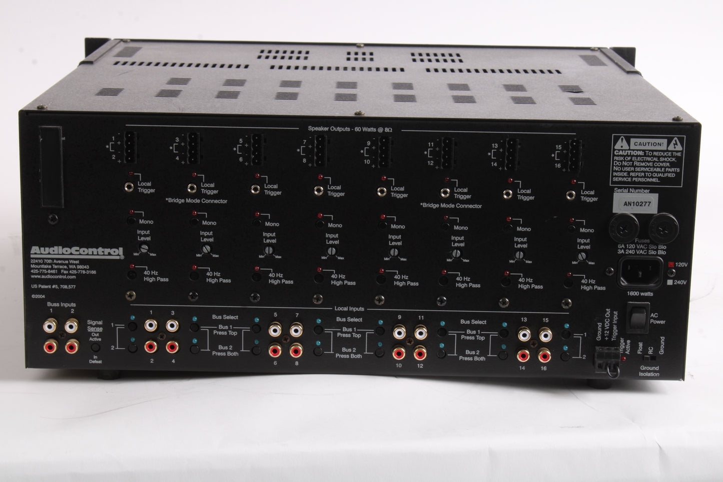 Audio Control Architect 1600 SE High Current Power Amplifier – NTC Tech
