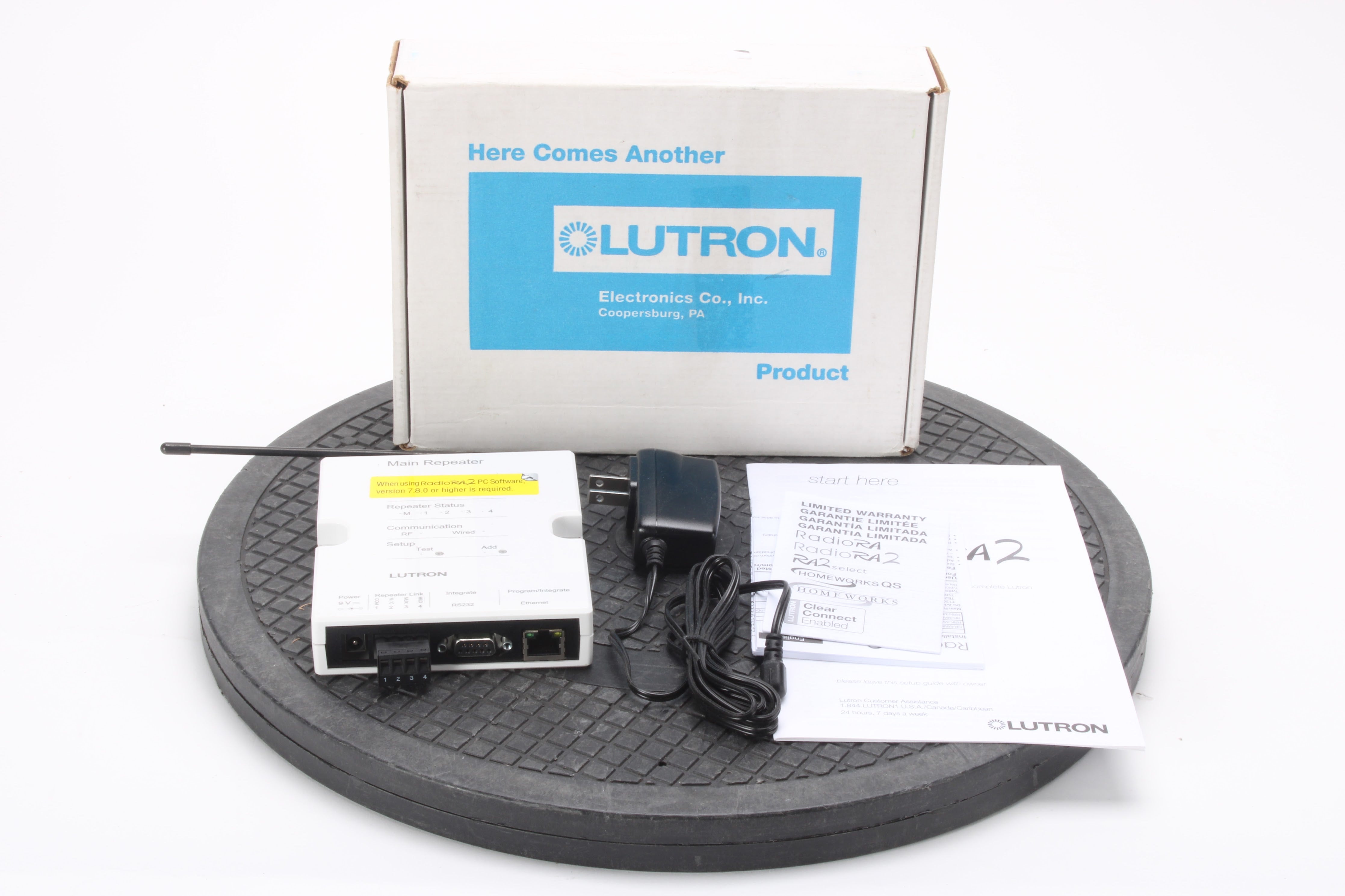 Lutron RR-MAIN-REP-WH Main Repeater With Power Supply and Accessories ...