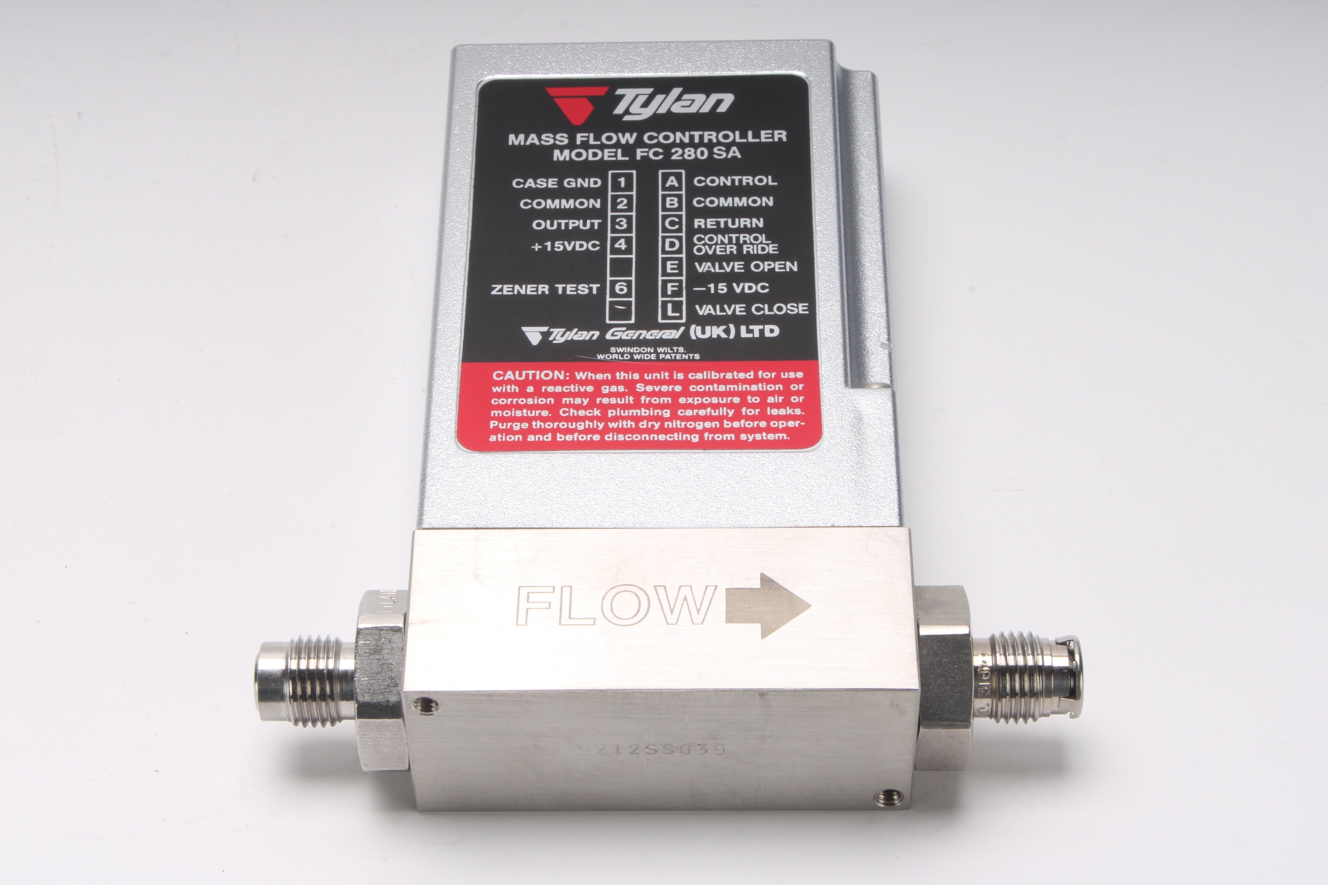 Tylan FC-280 RNG: 2 SLPM Gas: N2 Mass Flow Controller – NTC Tech