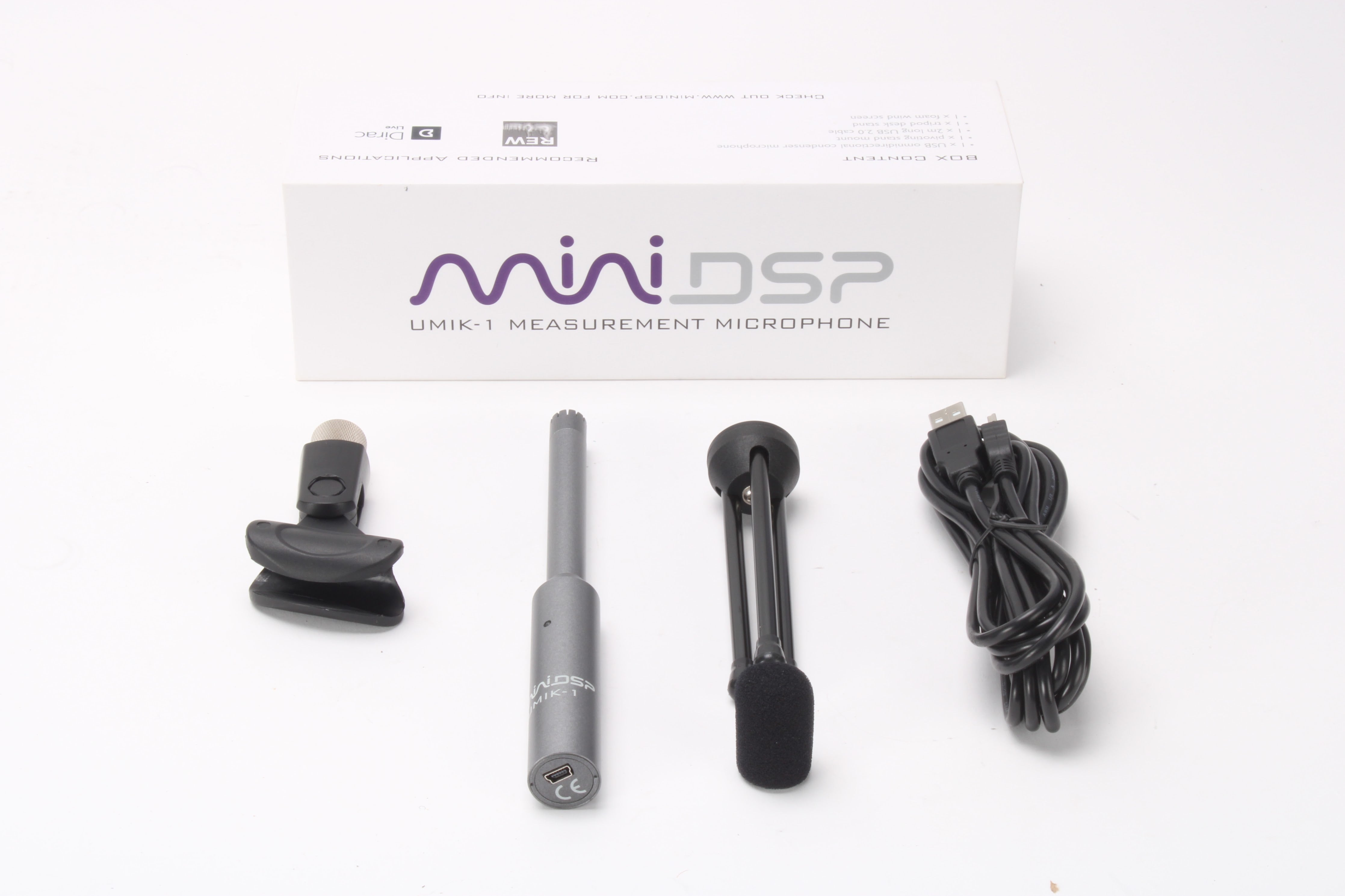 miniDSP UMIK-1 Calibrated USB Measurement Microphone With Stand and Ac ...