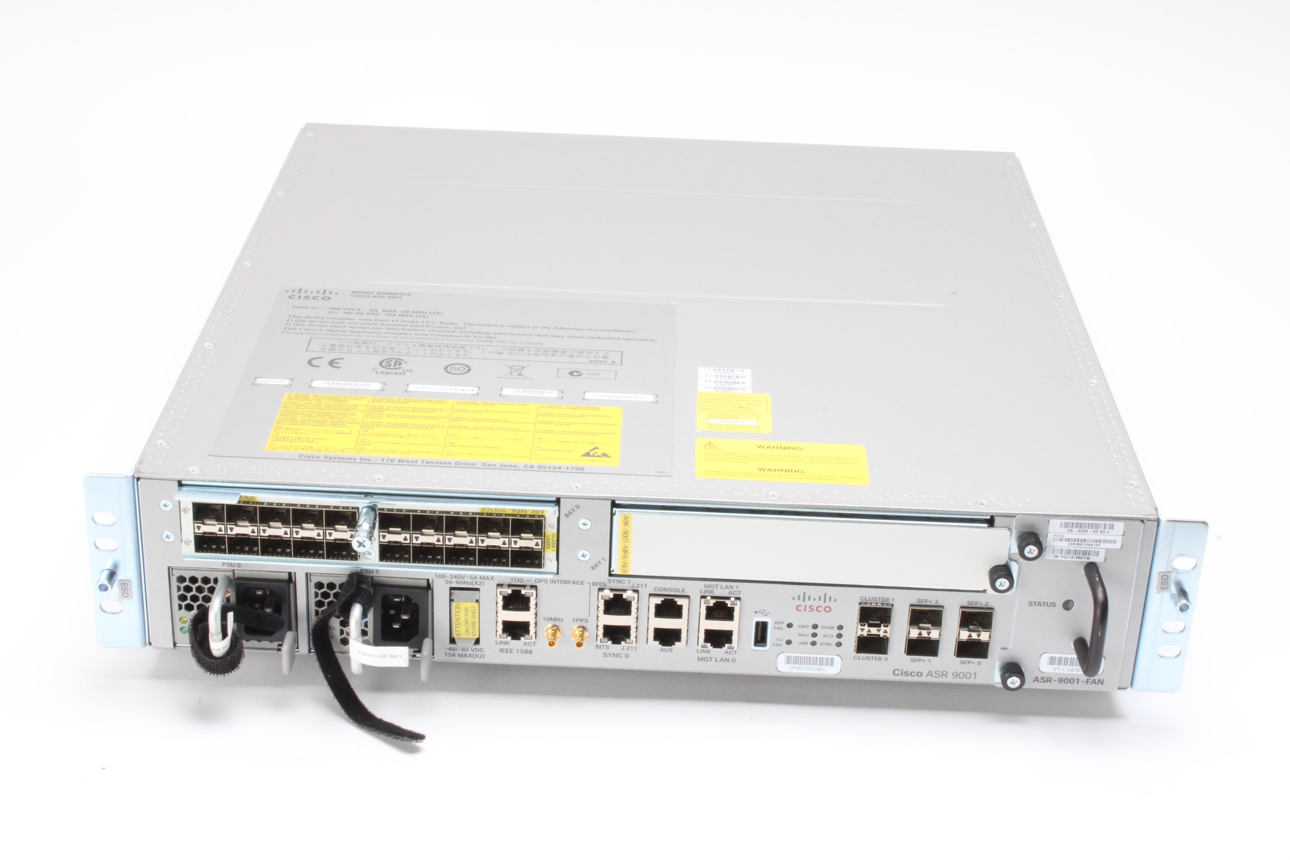 Cisco ASR 9001 Provider Edge Router w/ A9K-MPA-20X1GE + 2x: A9K-750W-A ...