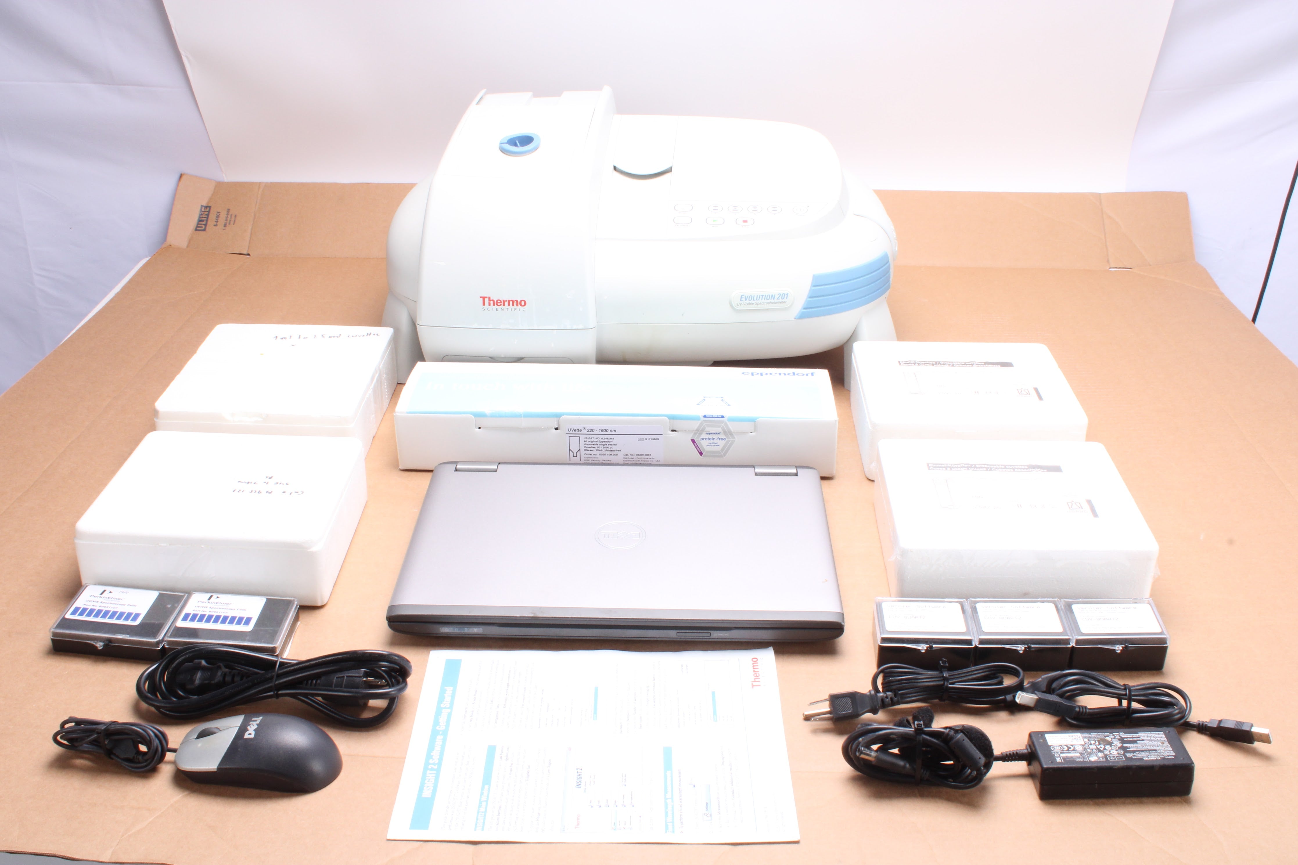 Thermo Scientific Evolution 201 UV-Visible Spectrophotometer w/ Laptop ...