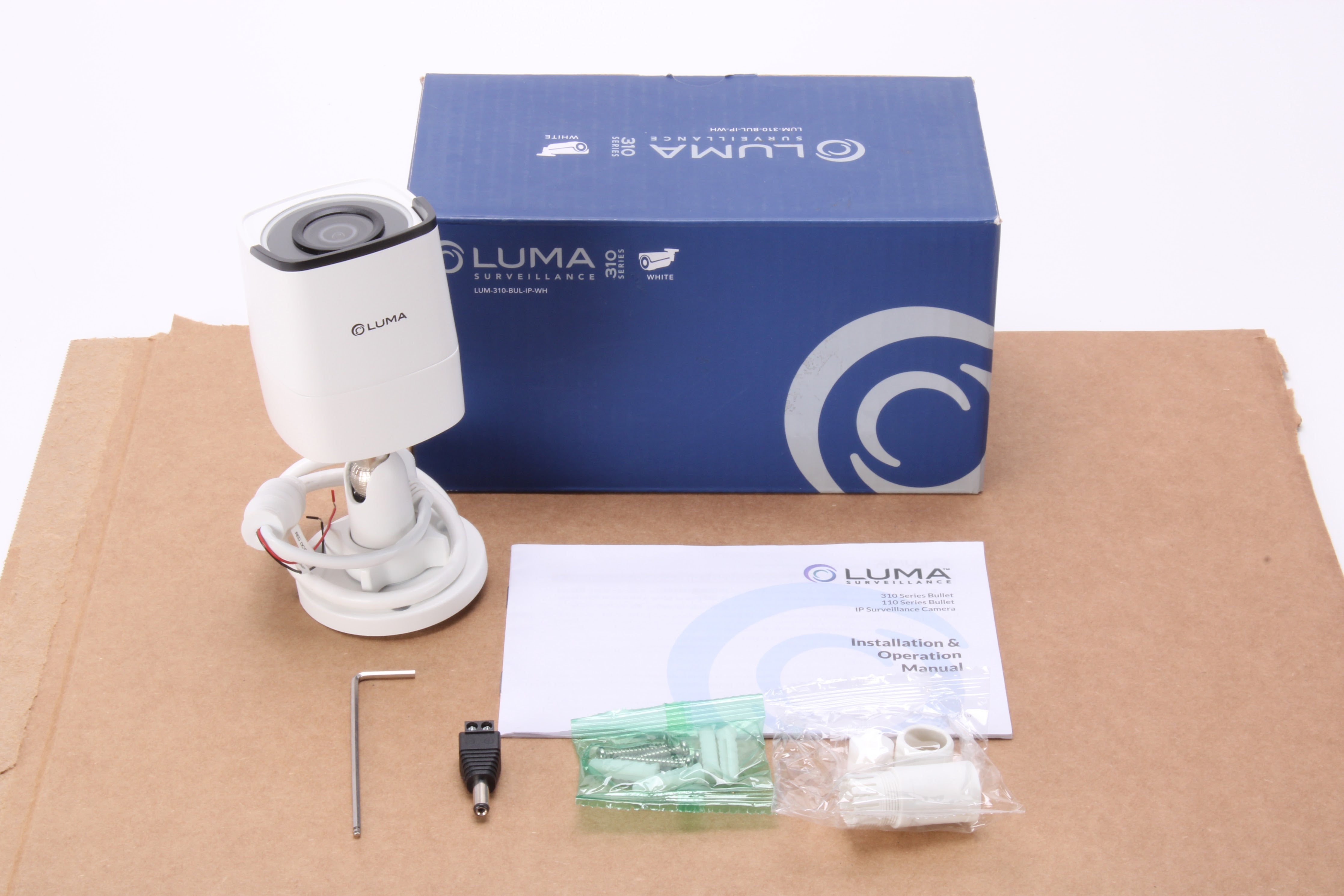 Luma LUM-310-BUL-IP-WH Bullet IP Outdoor Camera With Accessories – NTC Tech