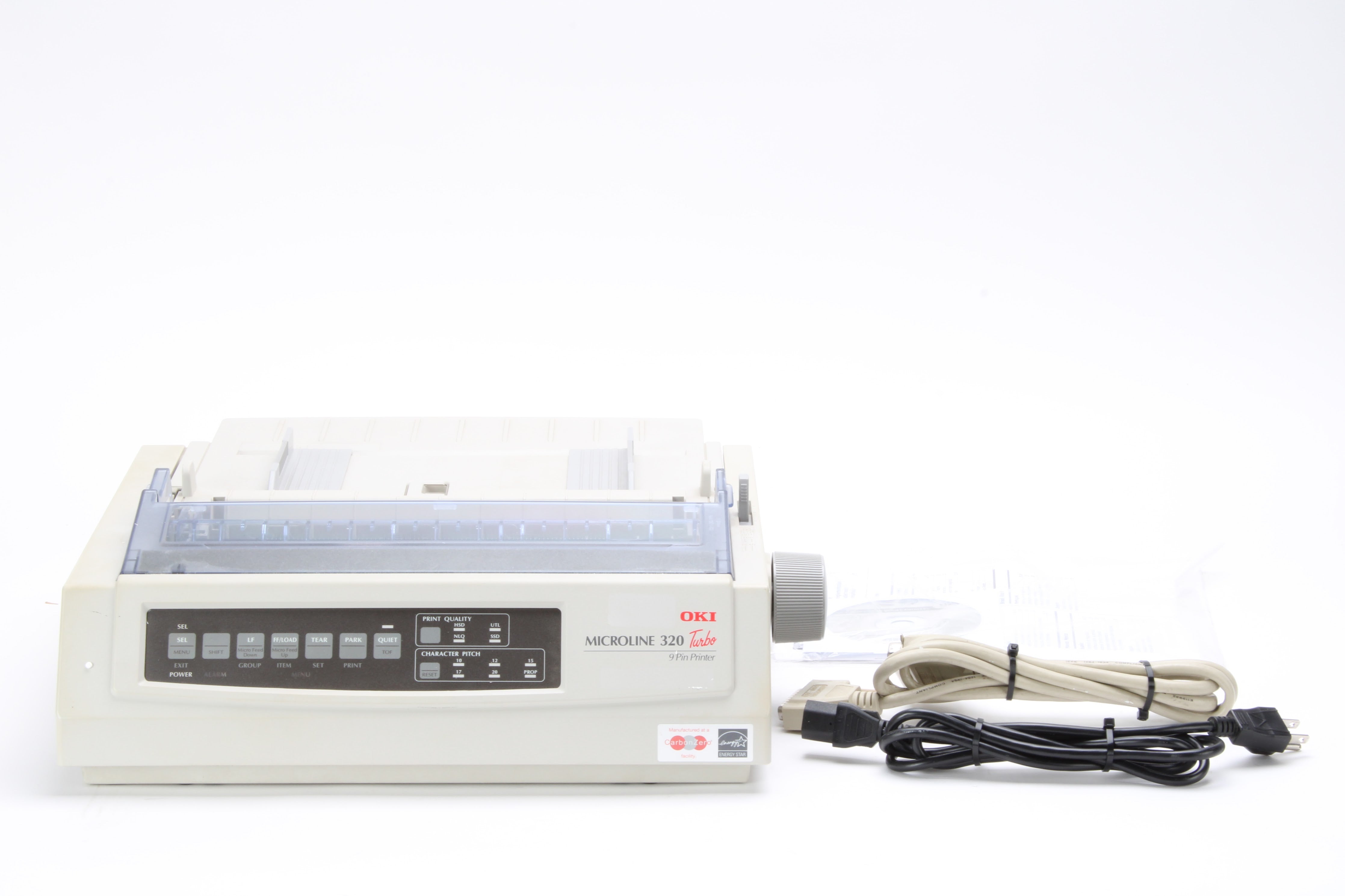 Oki Data Microline 320 Turbo 9Pin Dot Matrix Printer W/Power Supply ...