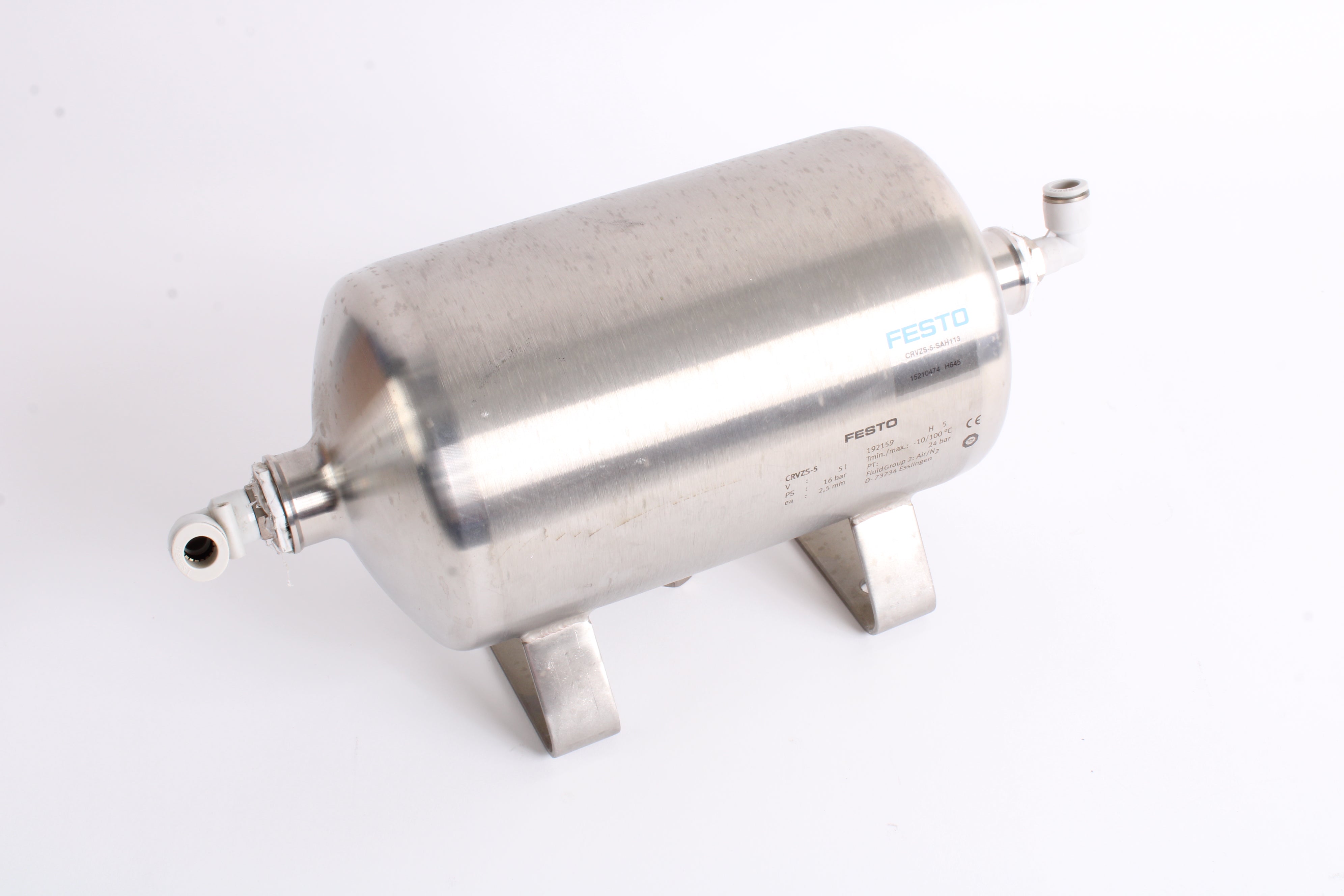 Festo CRVZS-5-SAH113 Air / Nitrogen Reservoir Stainless Steel – NTC Tech