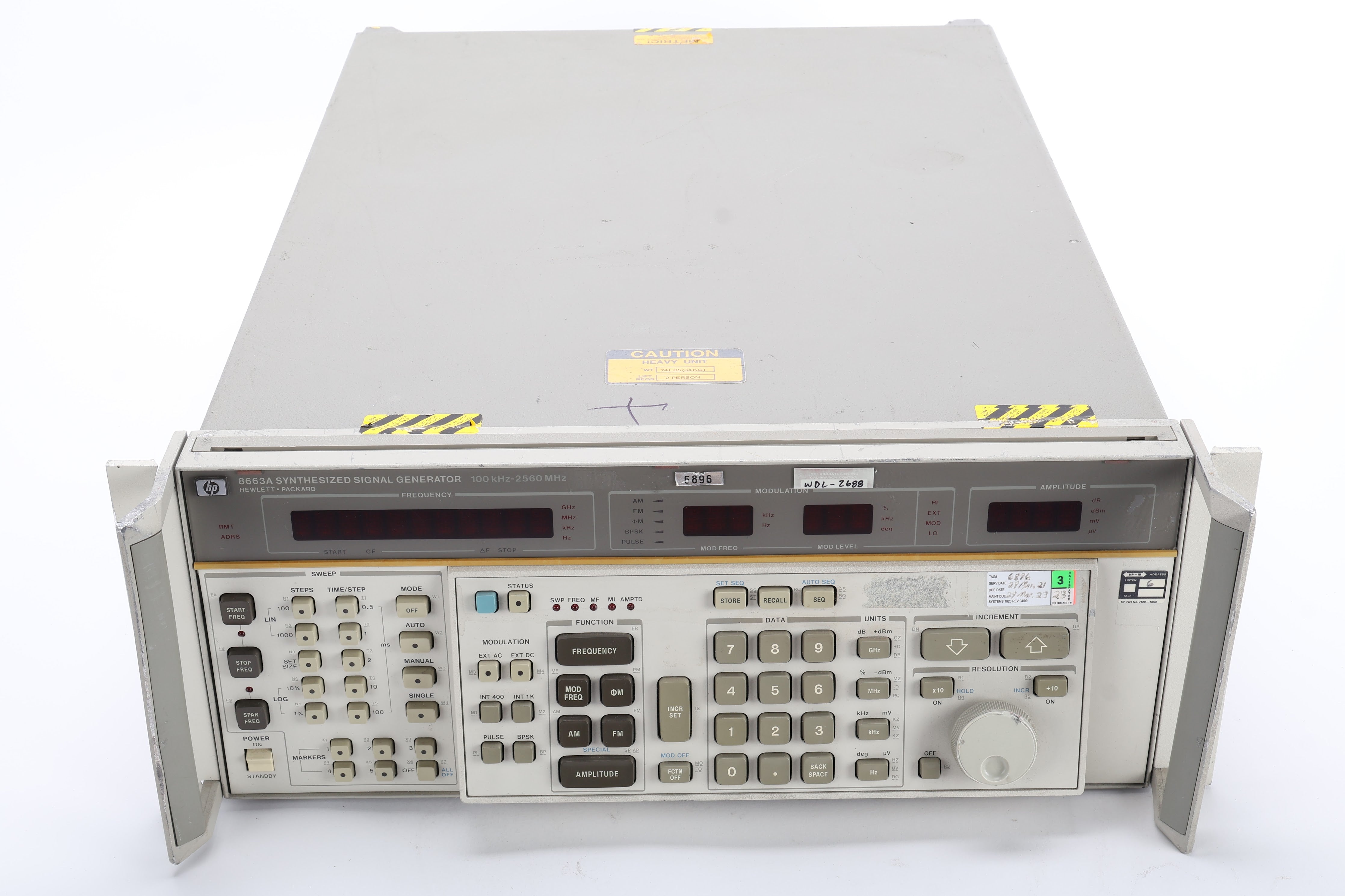 HP 8663A Synthesized Signal Generator 100 kHz - 2560 MHz With Options ...