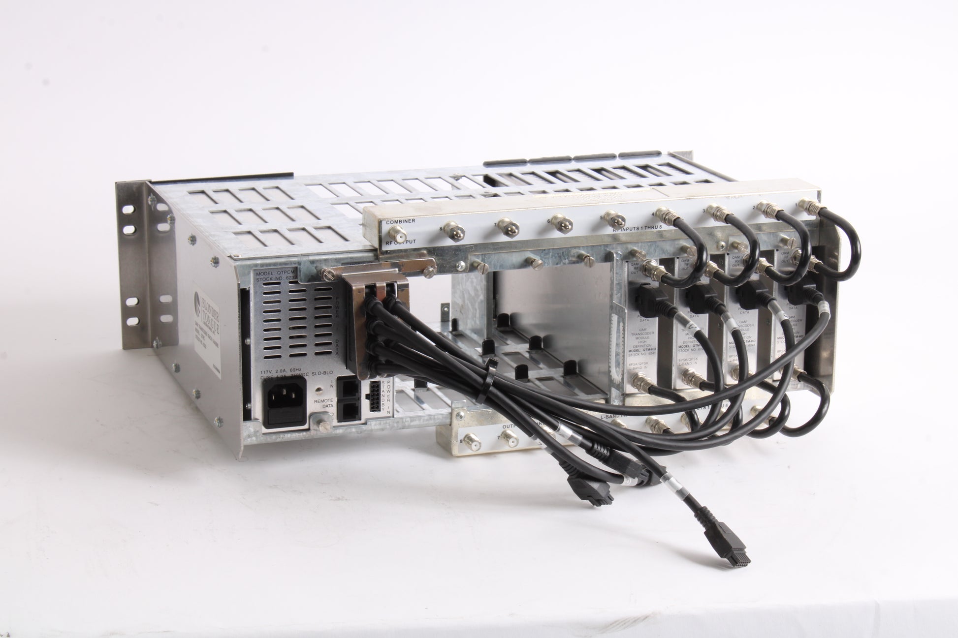 Blonder Tongue Rack Chassis QTRC + QTPCM QT Controller +4x QTM-HD QAM ...
