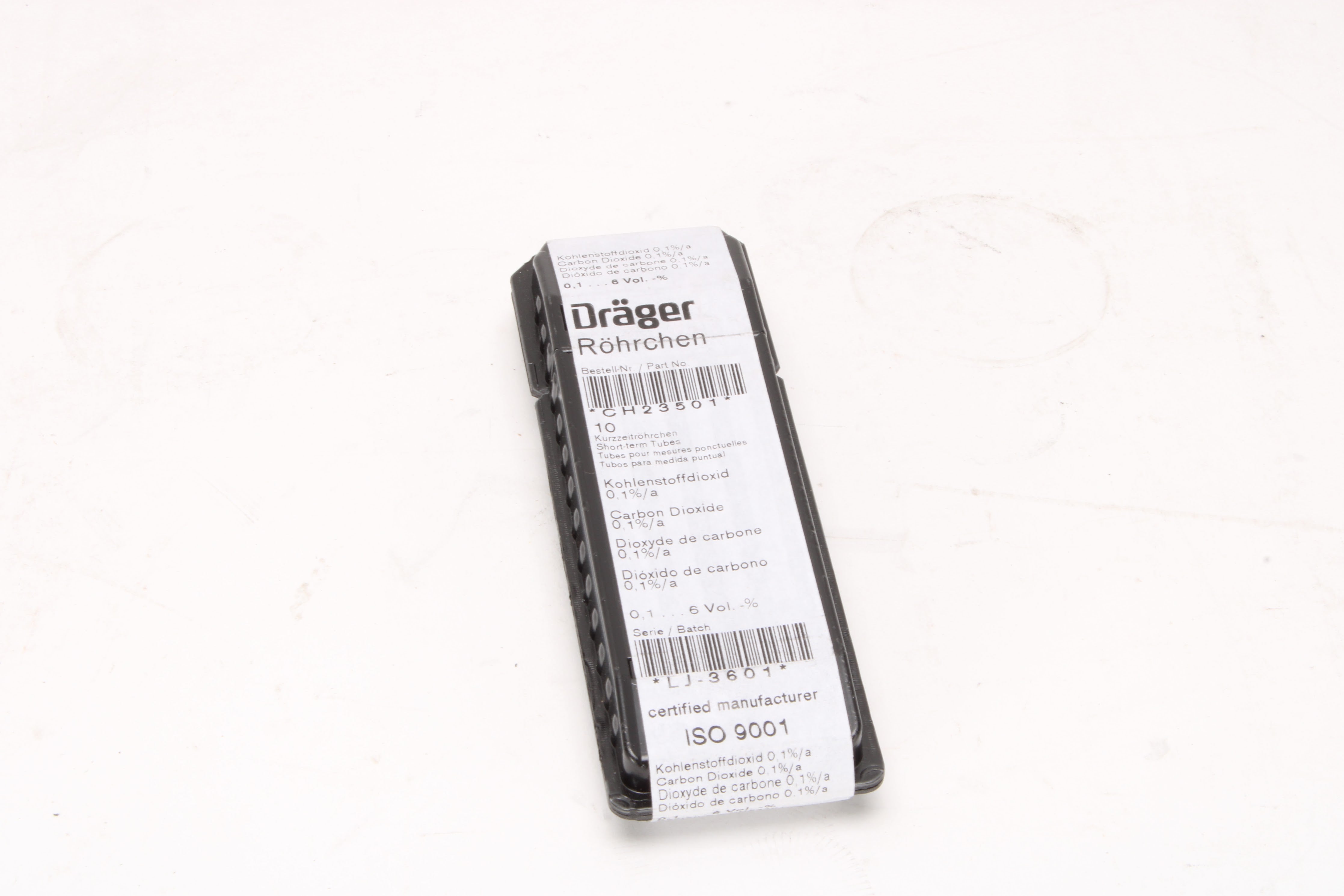 Drager CH23501 Carbon Dioxide 0.1%/A Detector Tubes (10 Tests Per Box ...