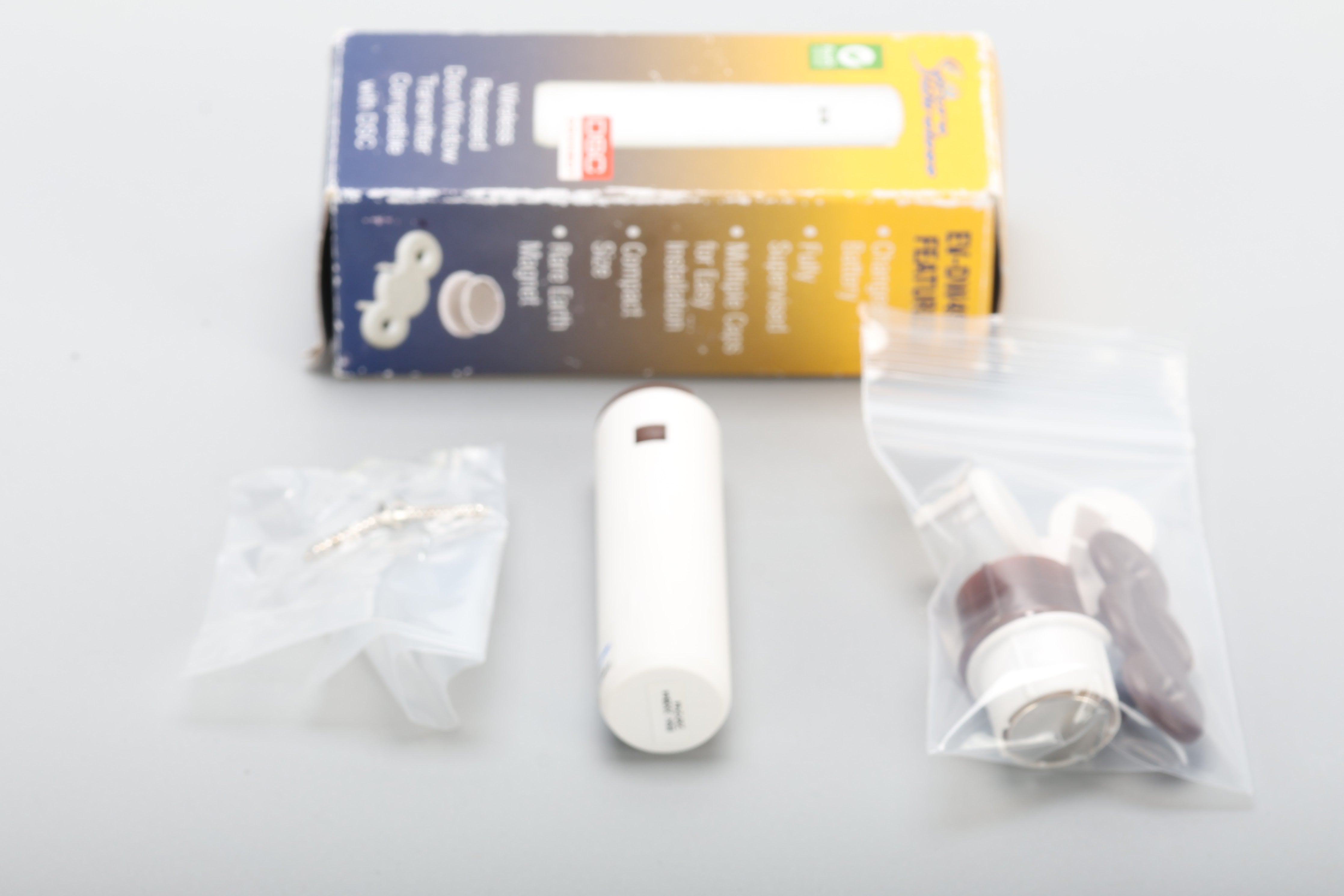 DSC EV-DW4917 Wireless Recessed Door / Window Transmitter With Accesso ...