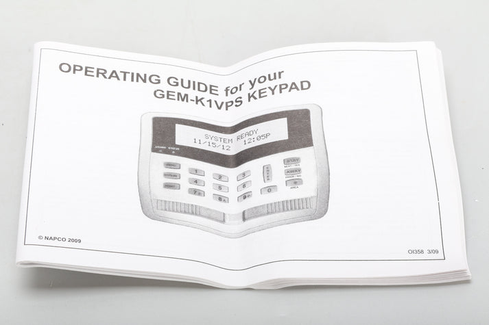 Napco Gemini GEM-K1VPS Talking Security Keypad With Cover and Accessor ...