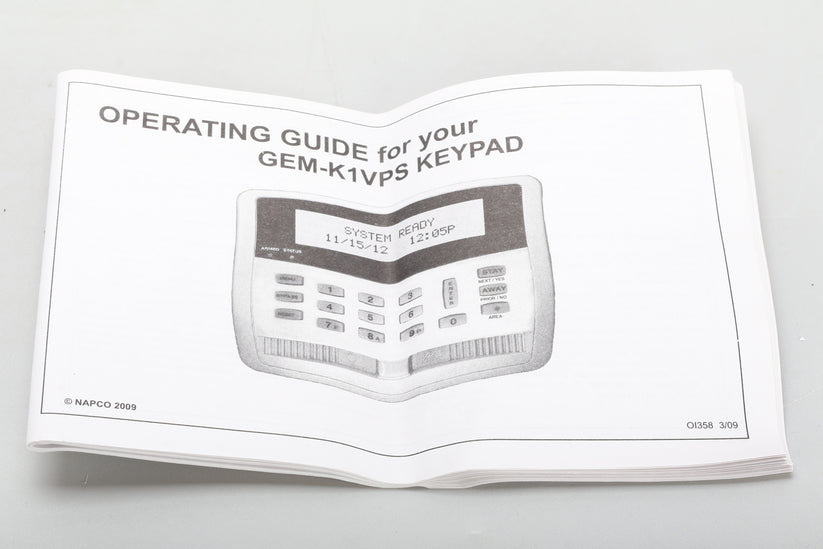 Napco Gemini GEM-K1VPS Talking Security Keypad With Cover and Accessor ...