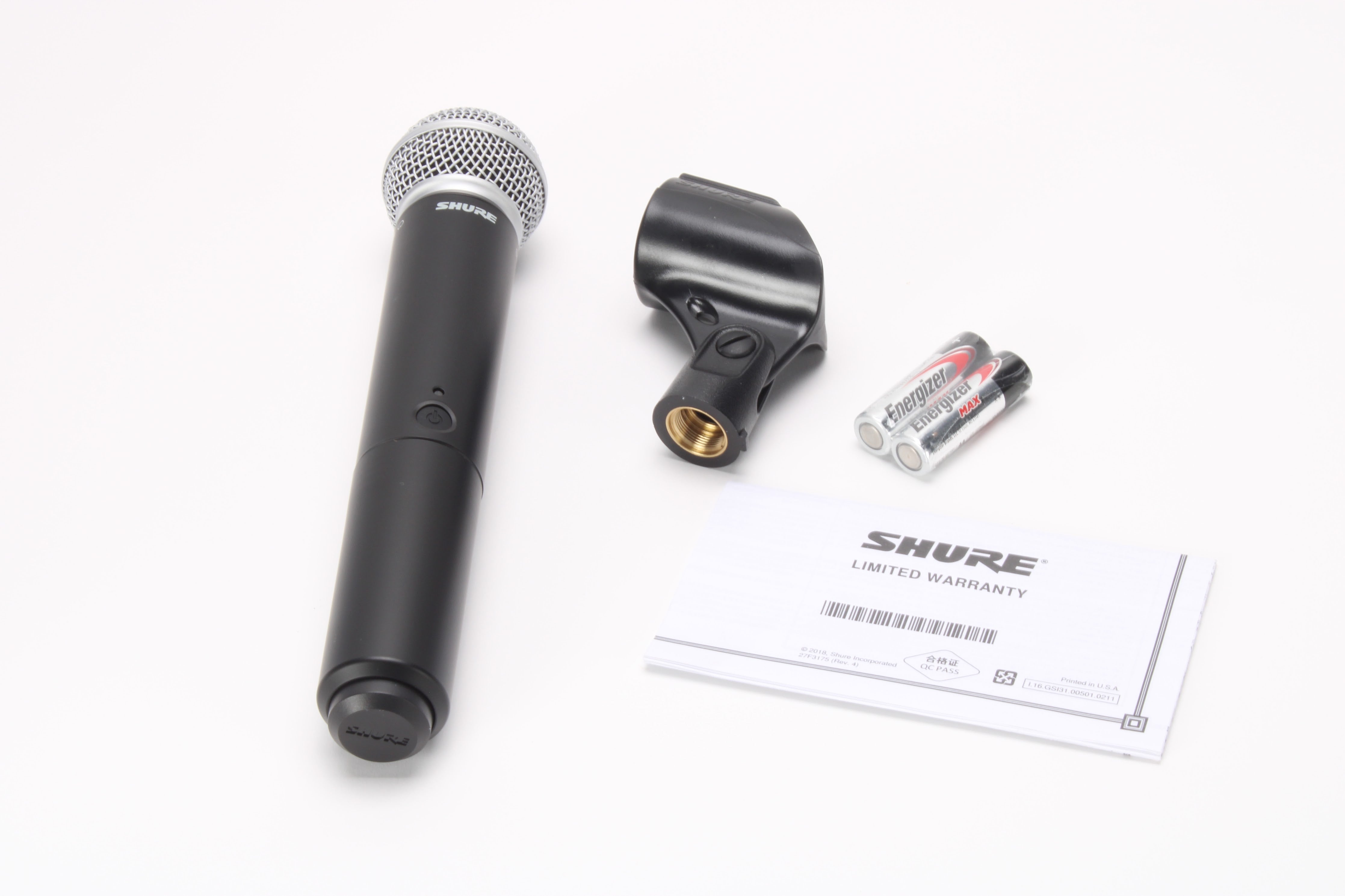 Shure BLX2-H10 SM58 Microphone 542-572 MHz With Mount and 2x Batteries ...