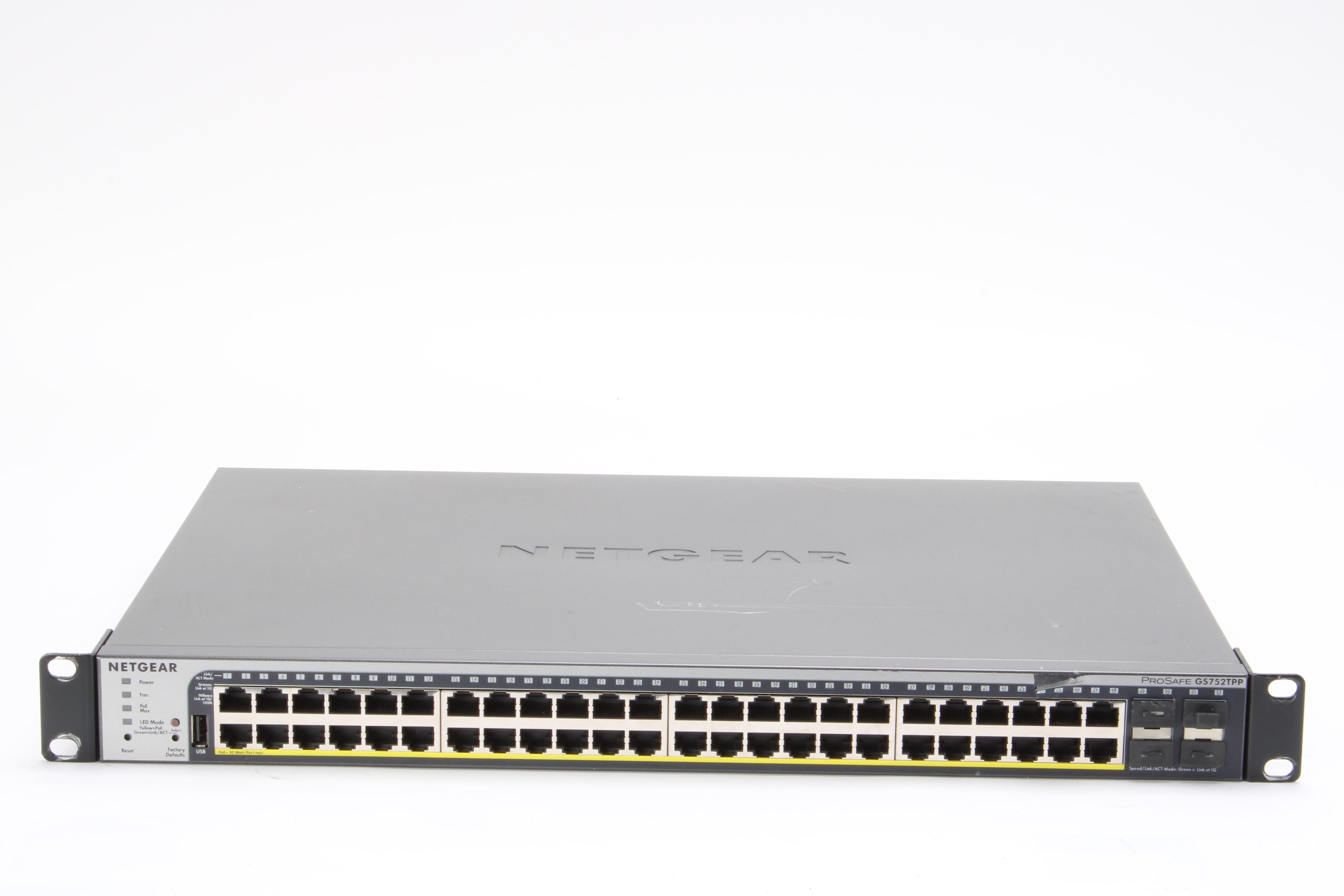 Netgear GS752TPP ProSafe 48-Port Gigabit Smart Switch W/ PoE and 4 SFP ...