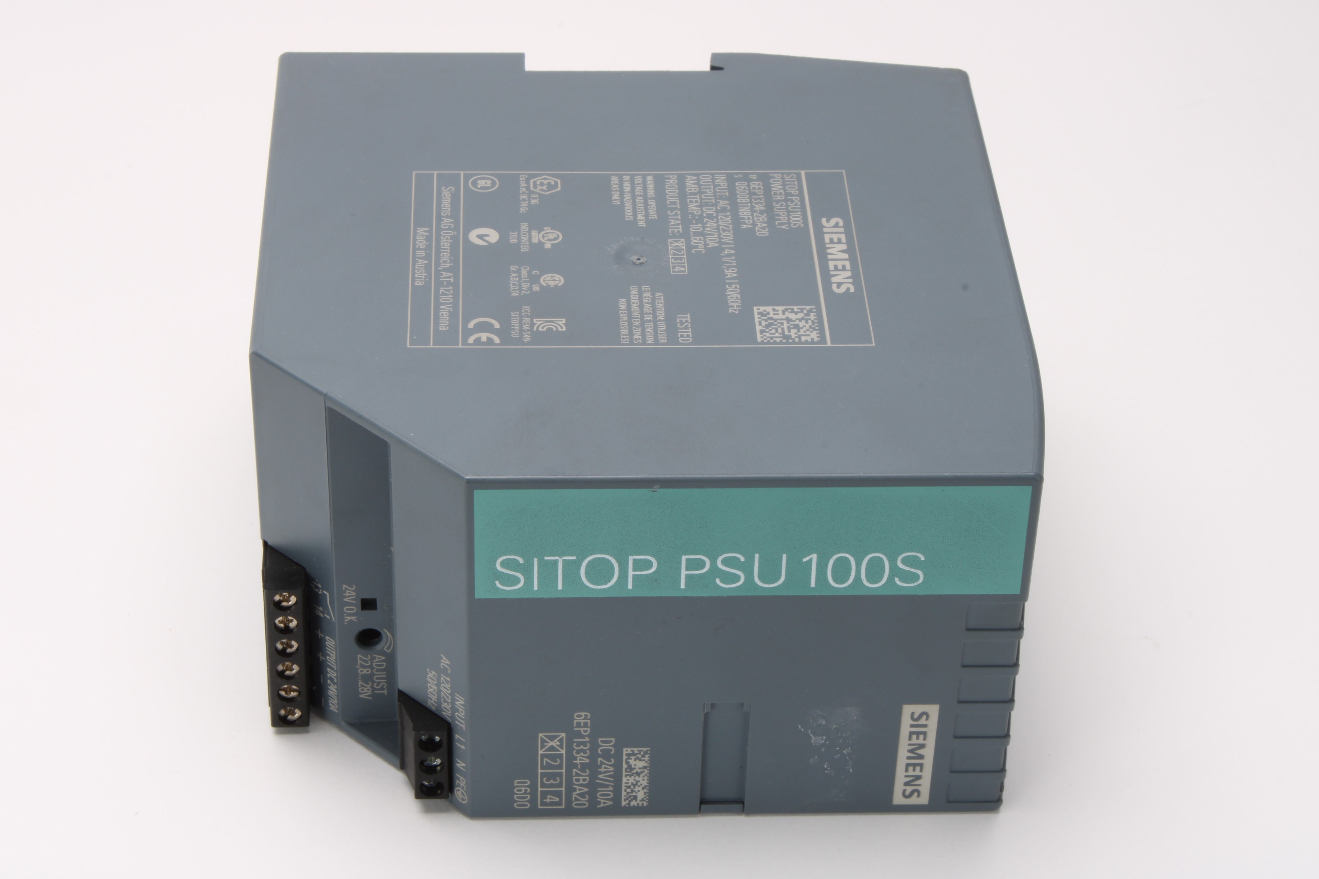 Siemens 6EP1334-2BA20 SITOP PSU100S Power Supply DC 24V/10A – NTC Tech