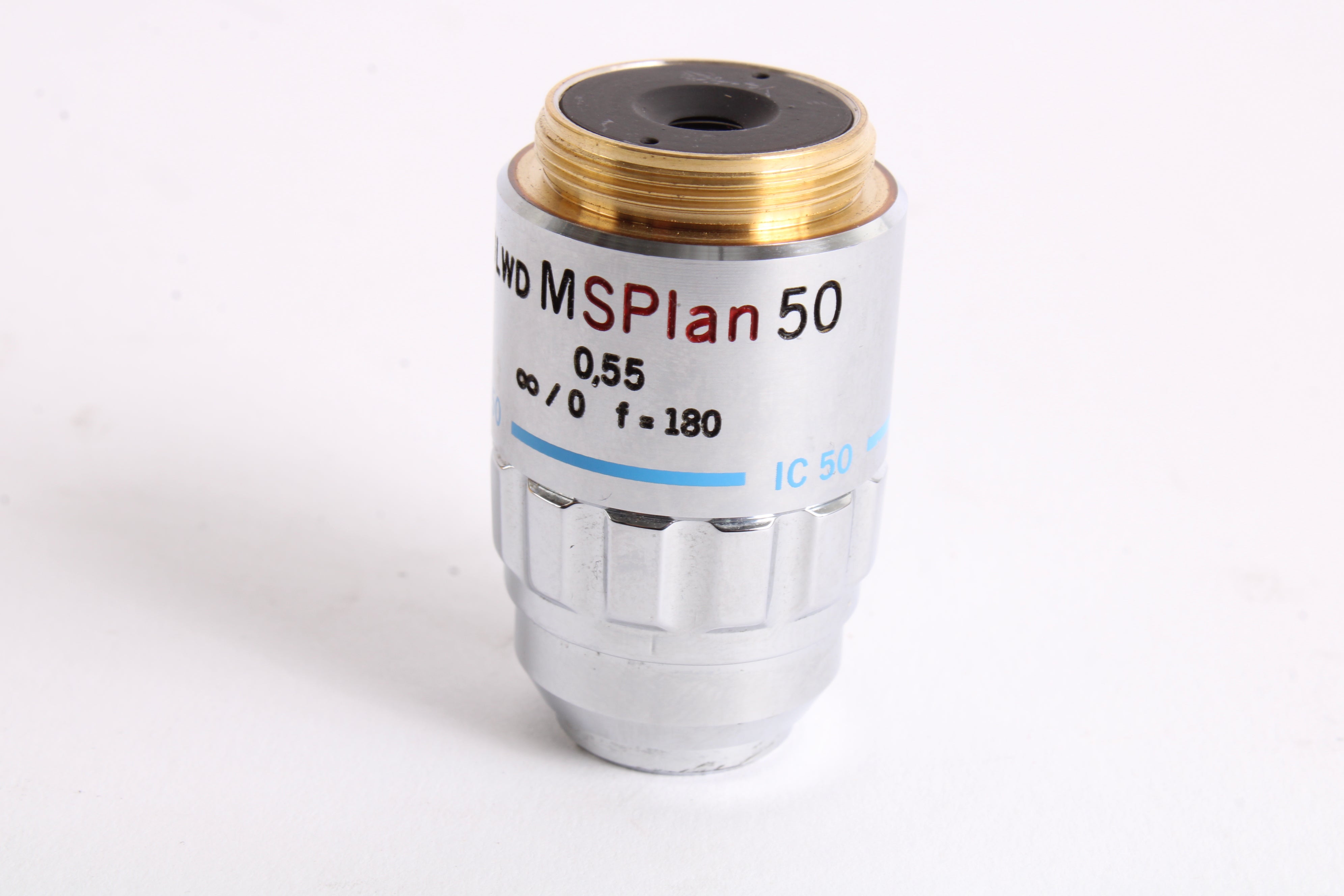 Olympus ULWD MSPlan 50X 0.55 f=180 Microscope Objective Lens – NTC Tech