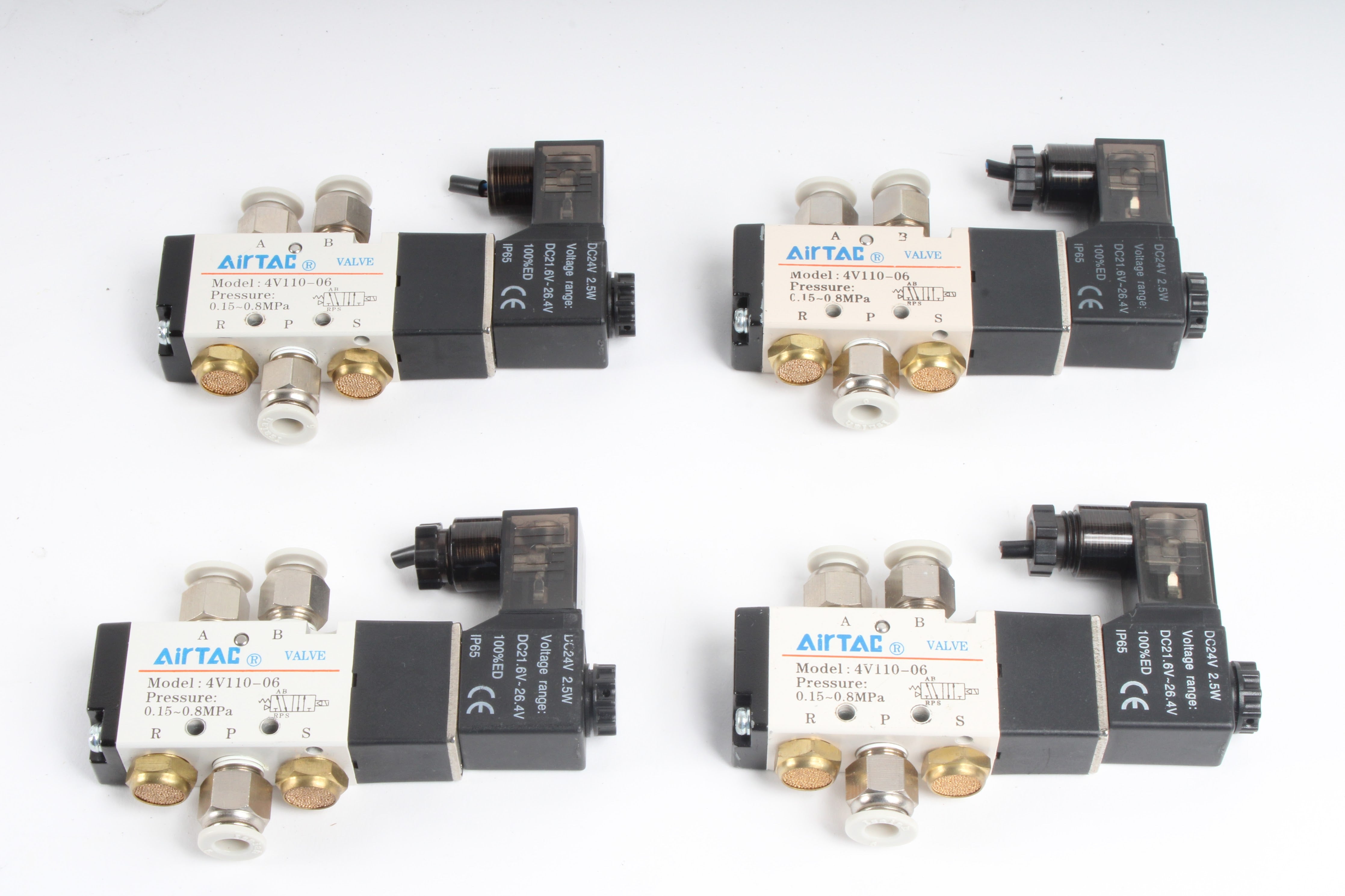 Airtac 4V110-06 Solenoid Air Valve Lot of 4 – NTC Tech