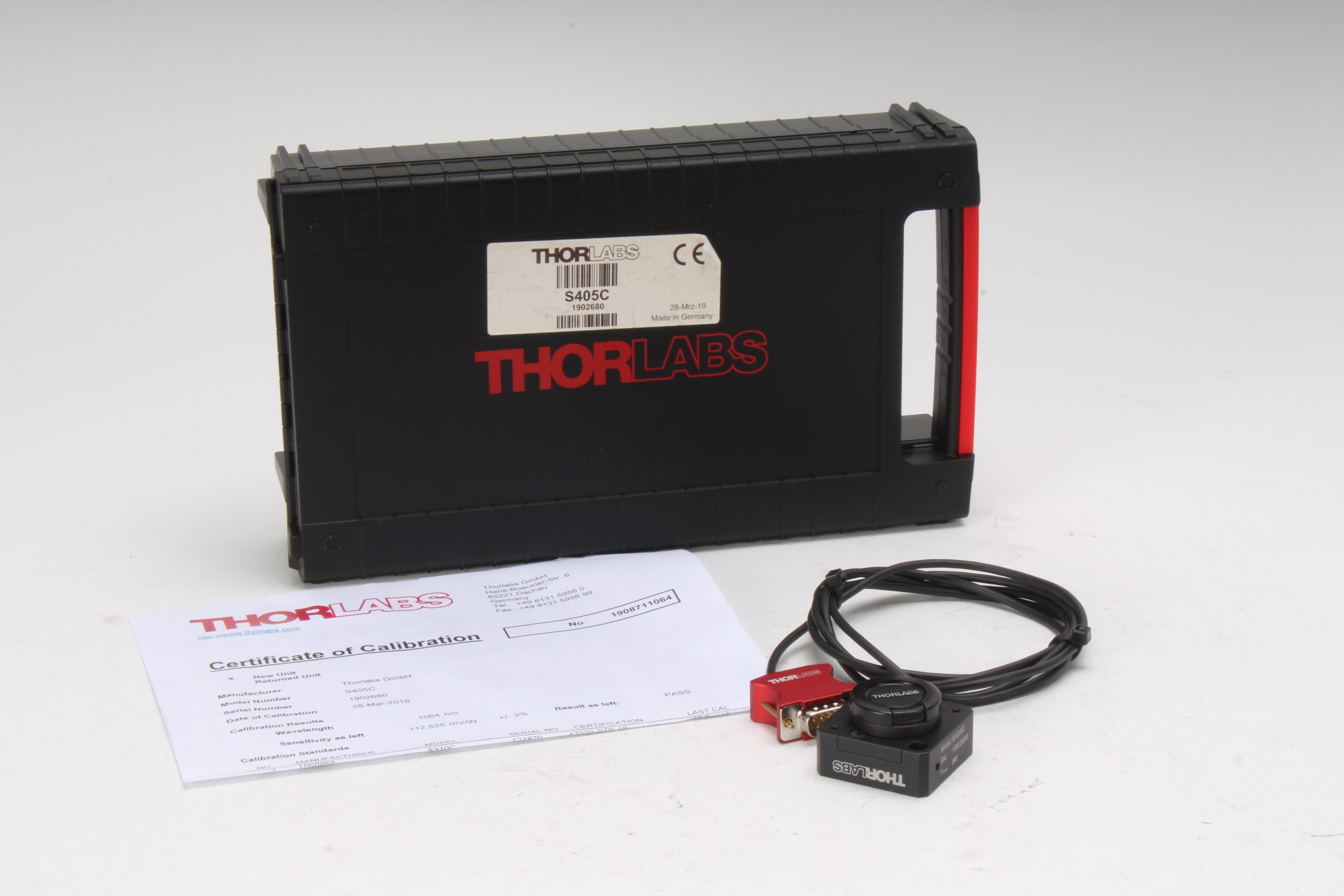 Thorlabs S405C Thermal Power Sensor Head With Case – NTC Tech