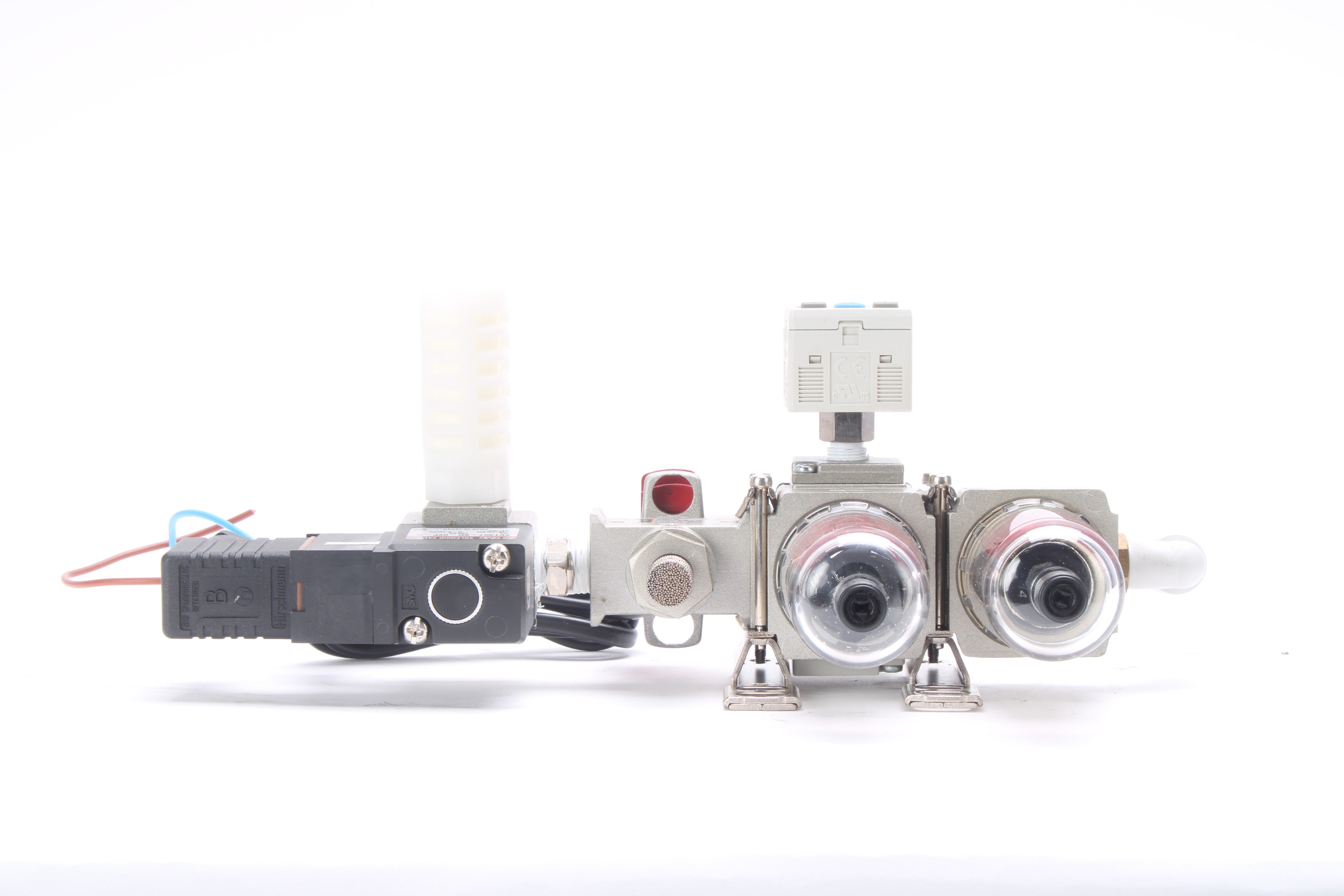 SMC EVT307-5D-02F-Q Solenoid Valve W/ VHS20-02, ISE30-01-65, AFM20-02 ...