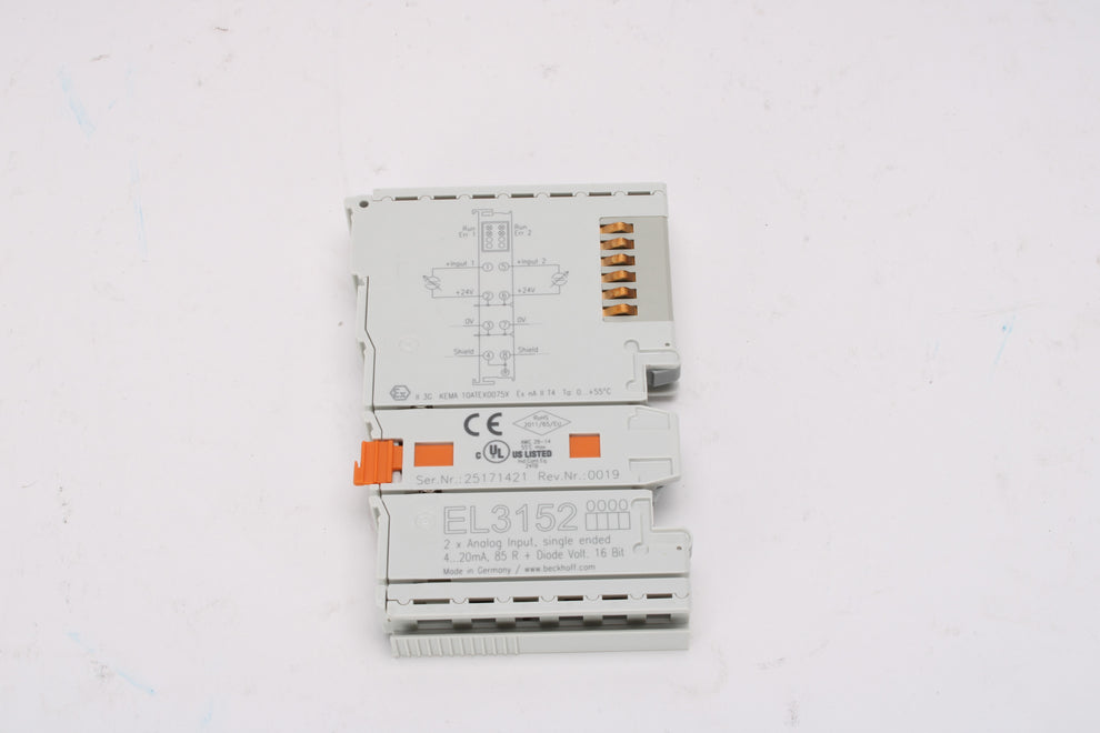 Beckhoff EL3152 EtherCAT Terminal, 2-Channel Analog Input Module – NTC Tech