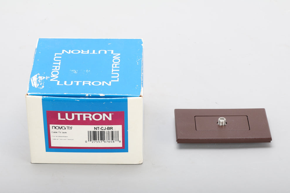Lutron NT-CJ-BR Coaxial Wall Cable Jack Brown With Screws and Box – NTC ...