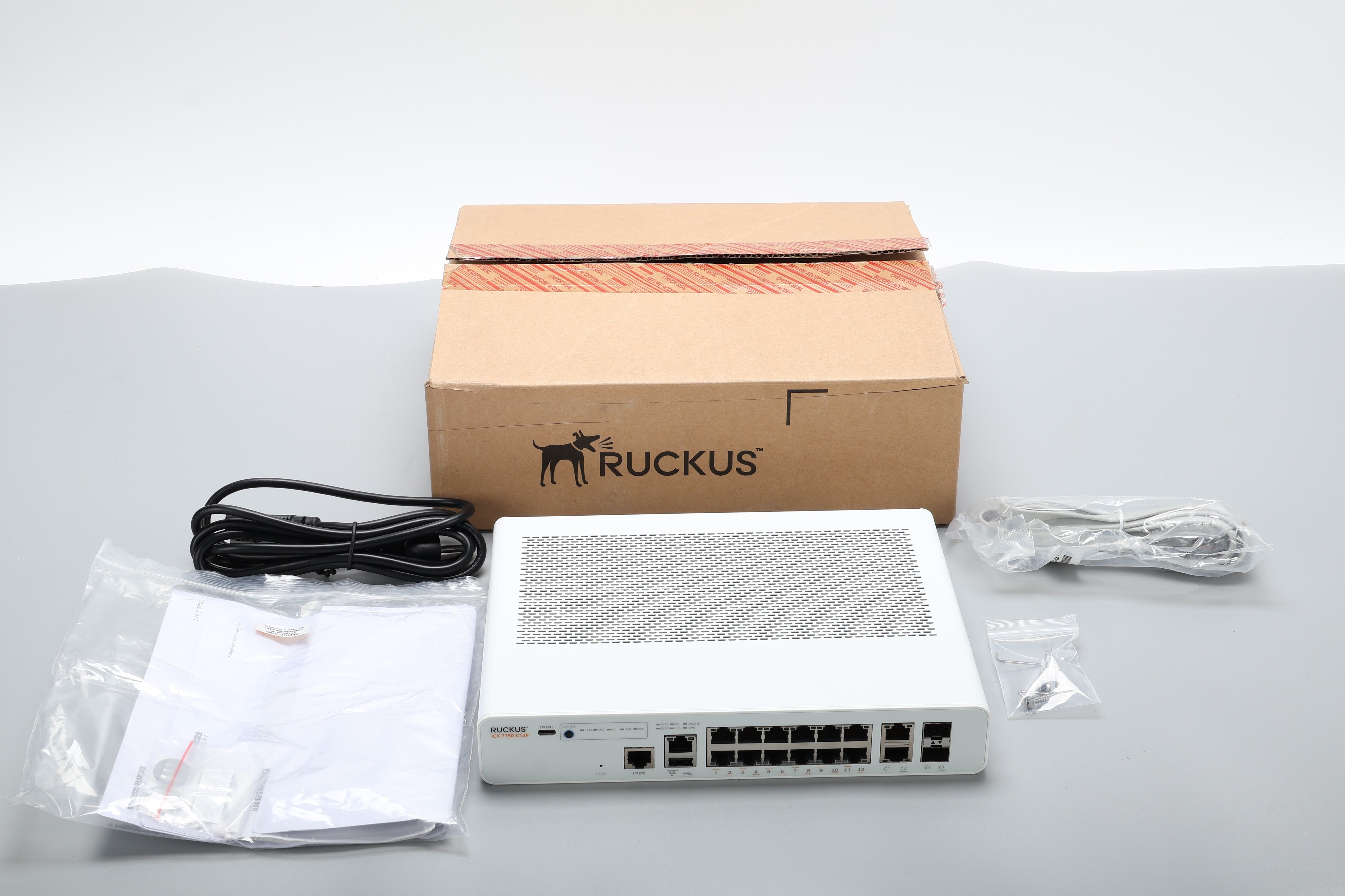 Ruckus ICX 7150-C12P-2X1G 12-Port Managed Compact Switch With Accessor ...