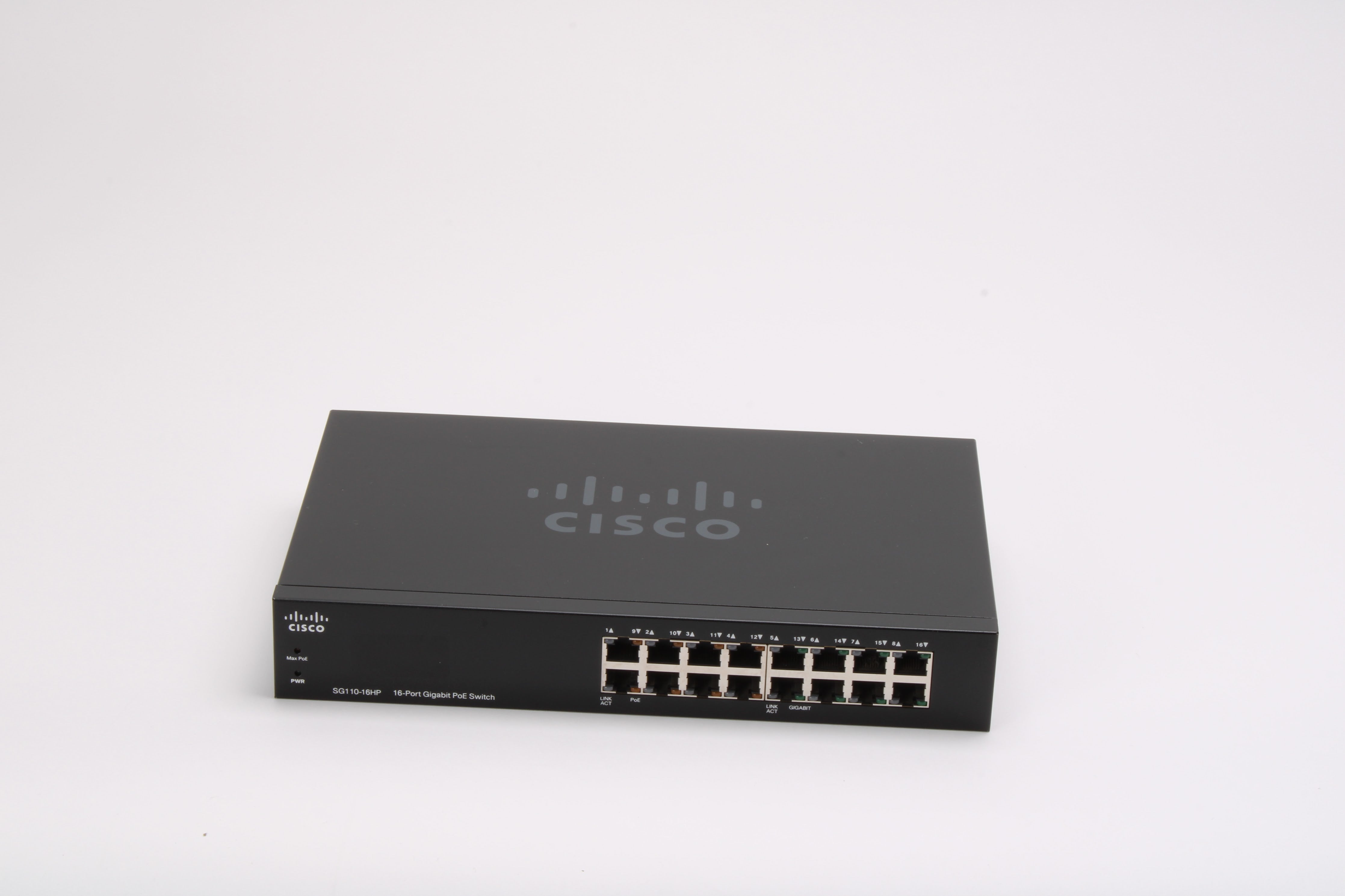 Cisco SG110-16HP 16-Port Gigabit PoE Unmanaged Switch – NTC Tech