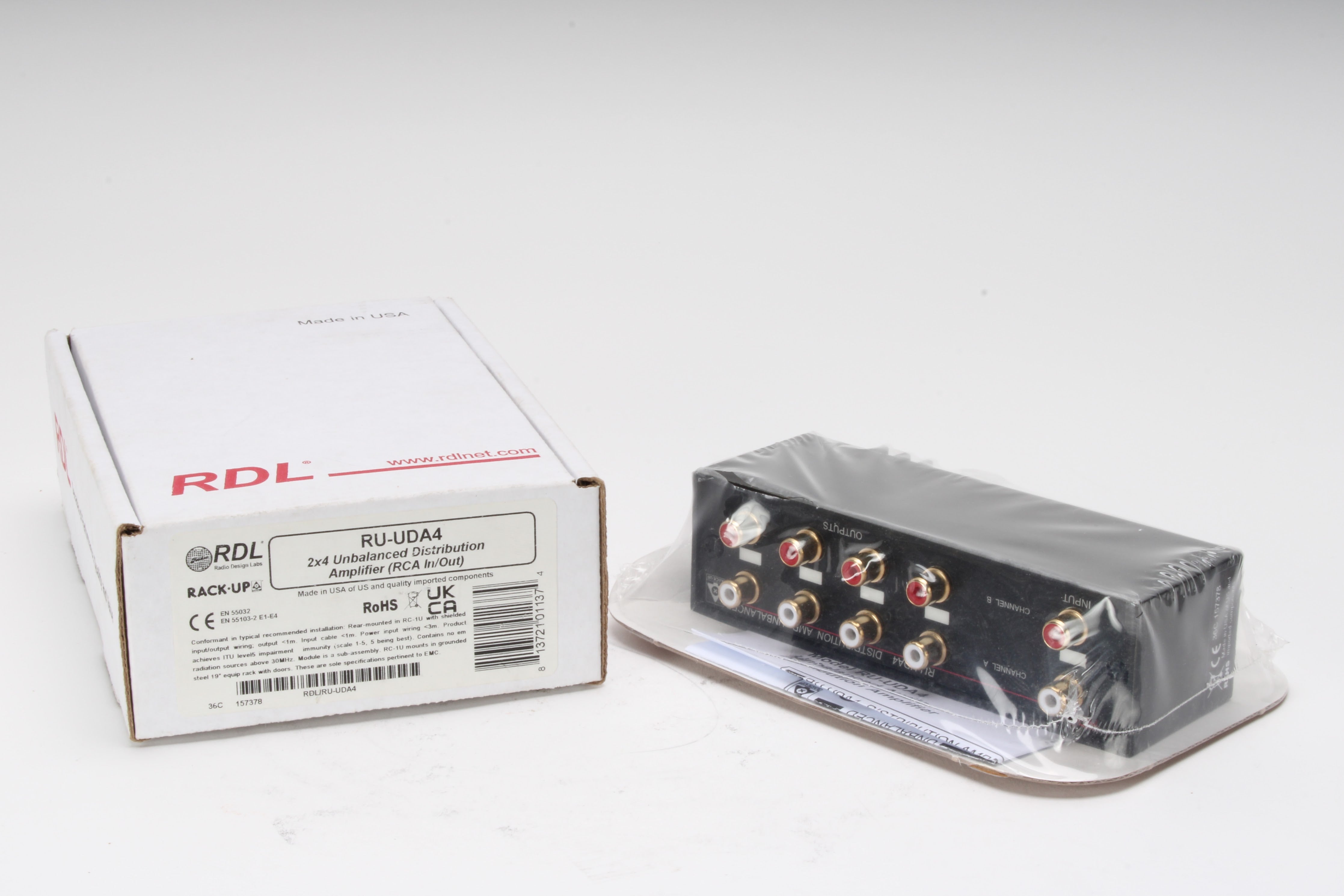 RDL RU-UDA4 Unbalanced Audio Distribution Amplifier - NEW – NTC Tech