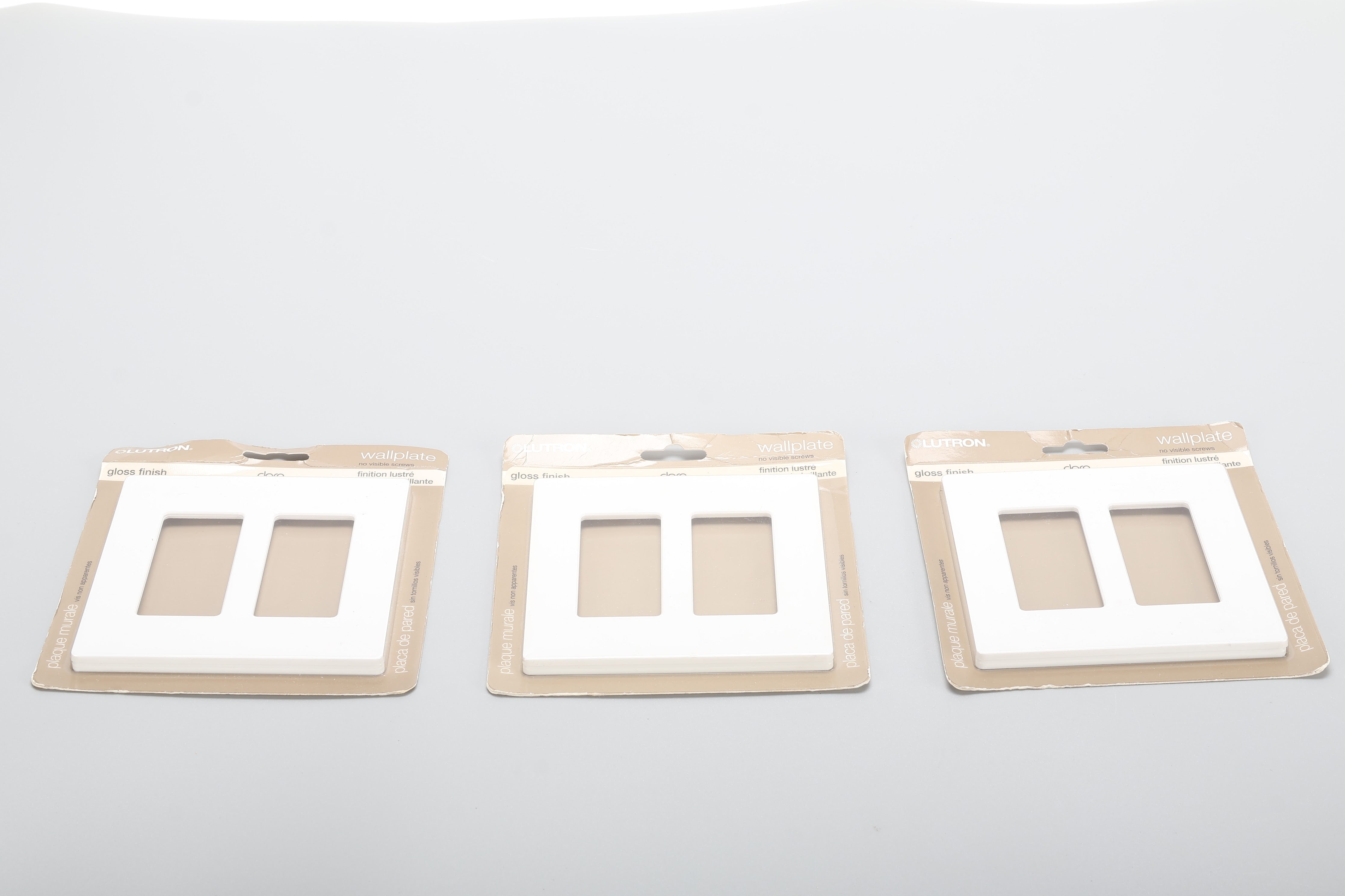 Lutron CW-2-WH Wallplate 2-Gang Decorator Style White 401-385 Rev A Lo ...