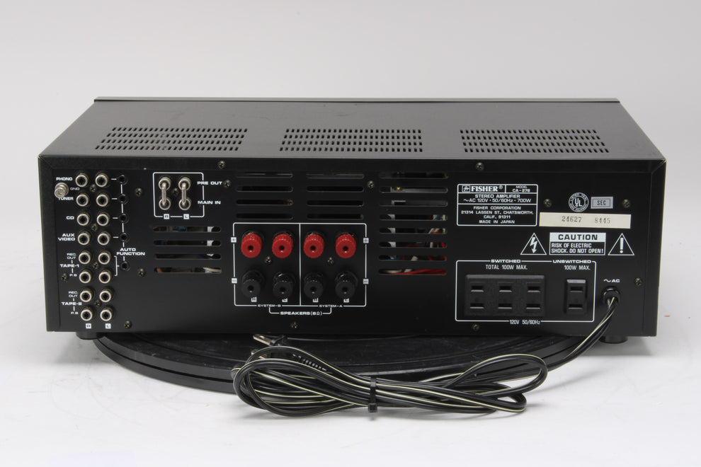 Fisher Studio-Standard CA-276 Stereo Integrated Amplifier – NTC Tech